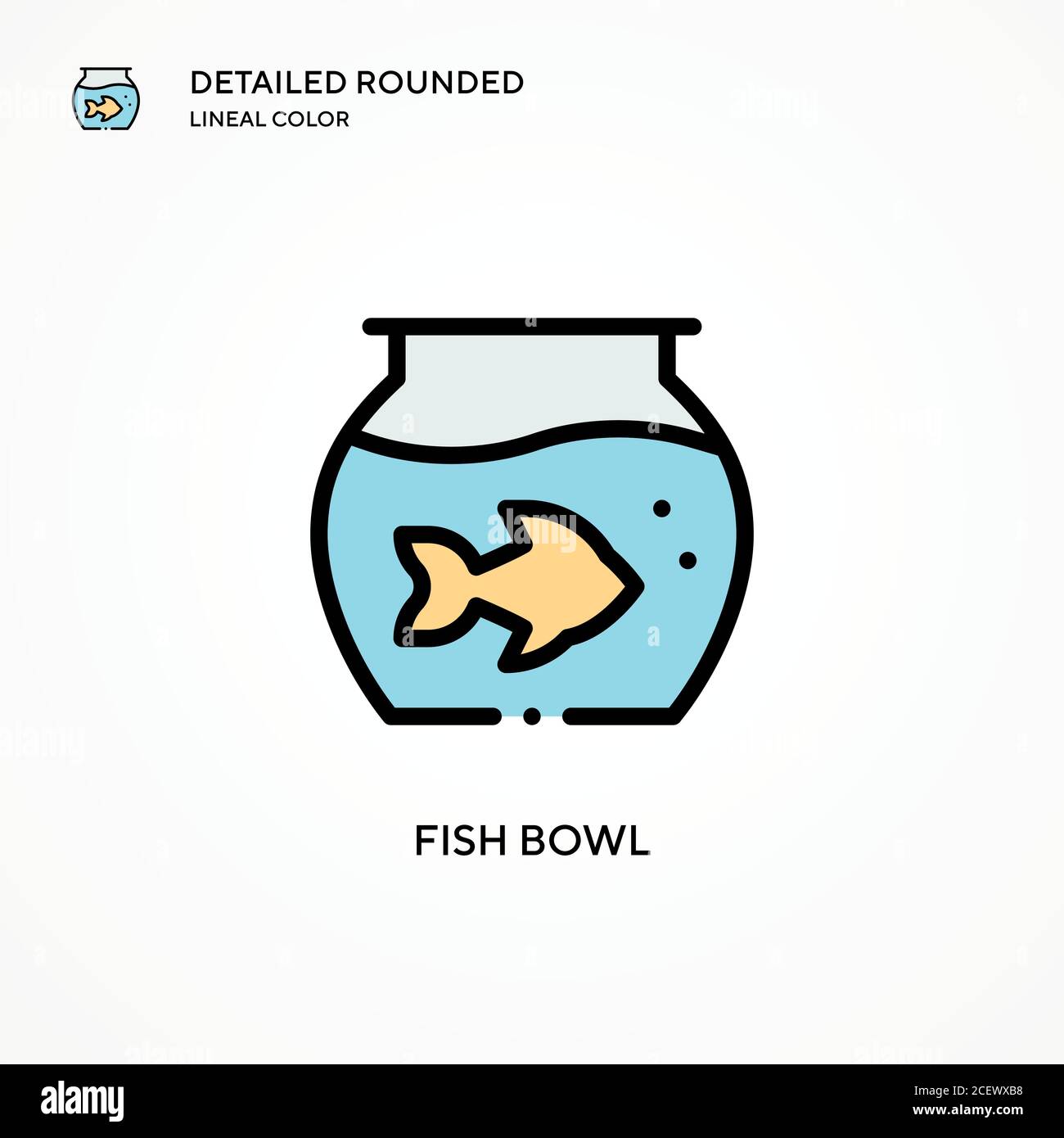 Fish bowl vector icon. Modern vector illustration concepts. Easy to ...