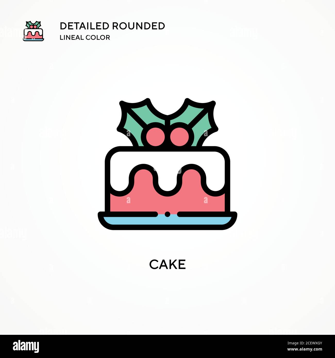 Cake vector icon. Modern vector illustration concepts. Easy to edit and ...