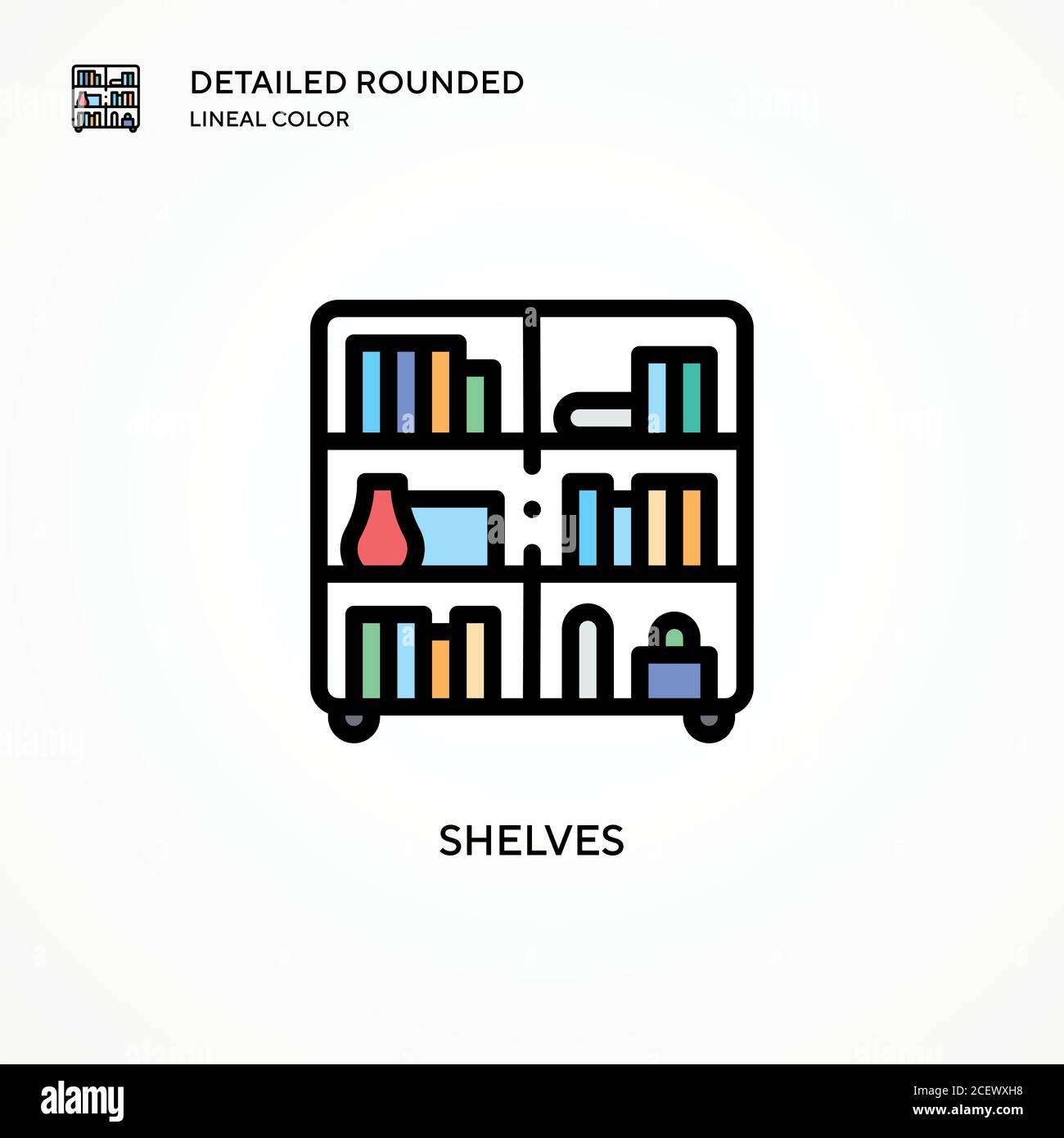 Shelves vector icon. Modern vector illustration concepts. Easy to edit ...