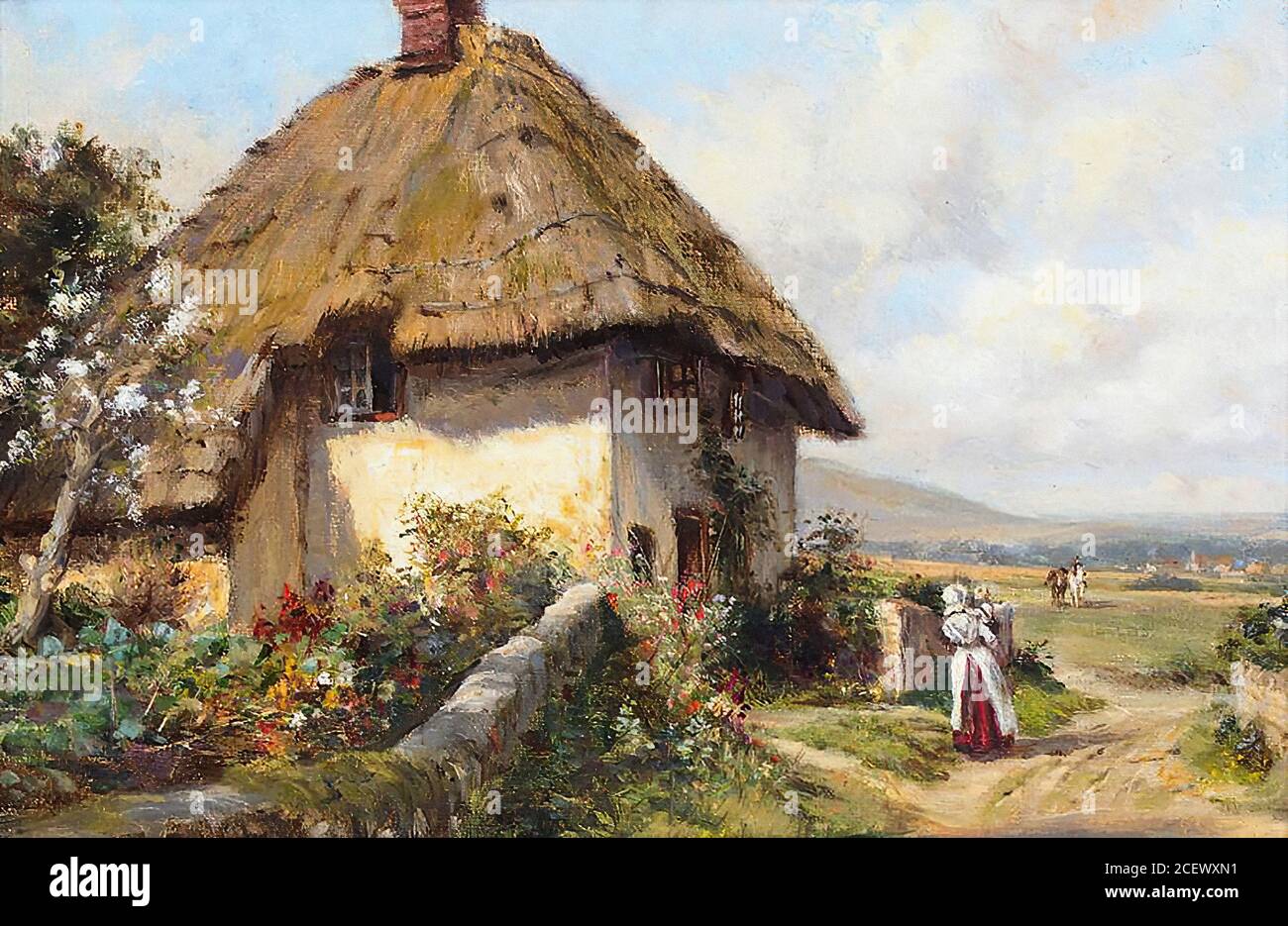 Bennett Frank Moss - Rodmell near Lewes - British School - 19th Century ...