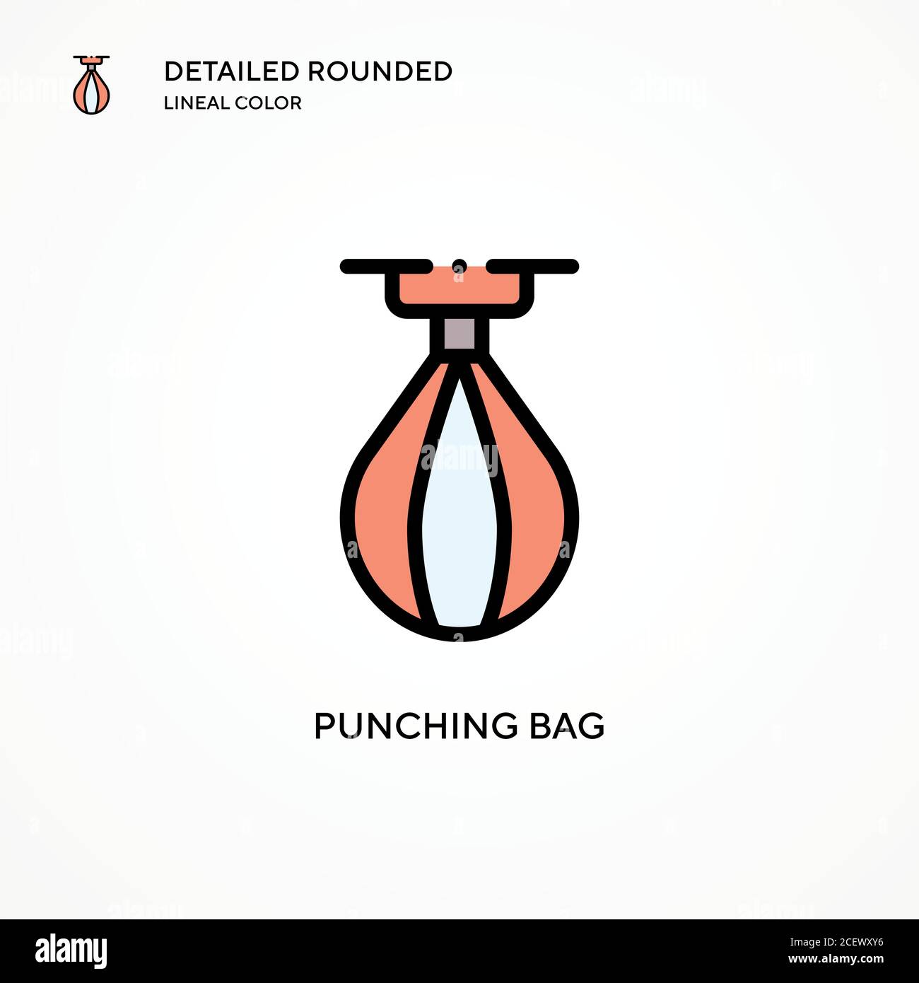 Punching bag vector icon. Modern vector illustration concepts. Easy to ...