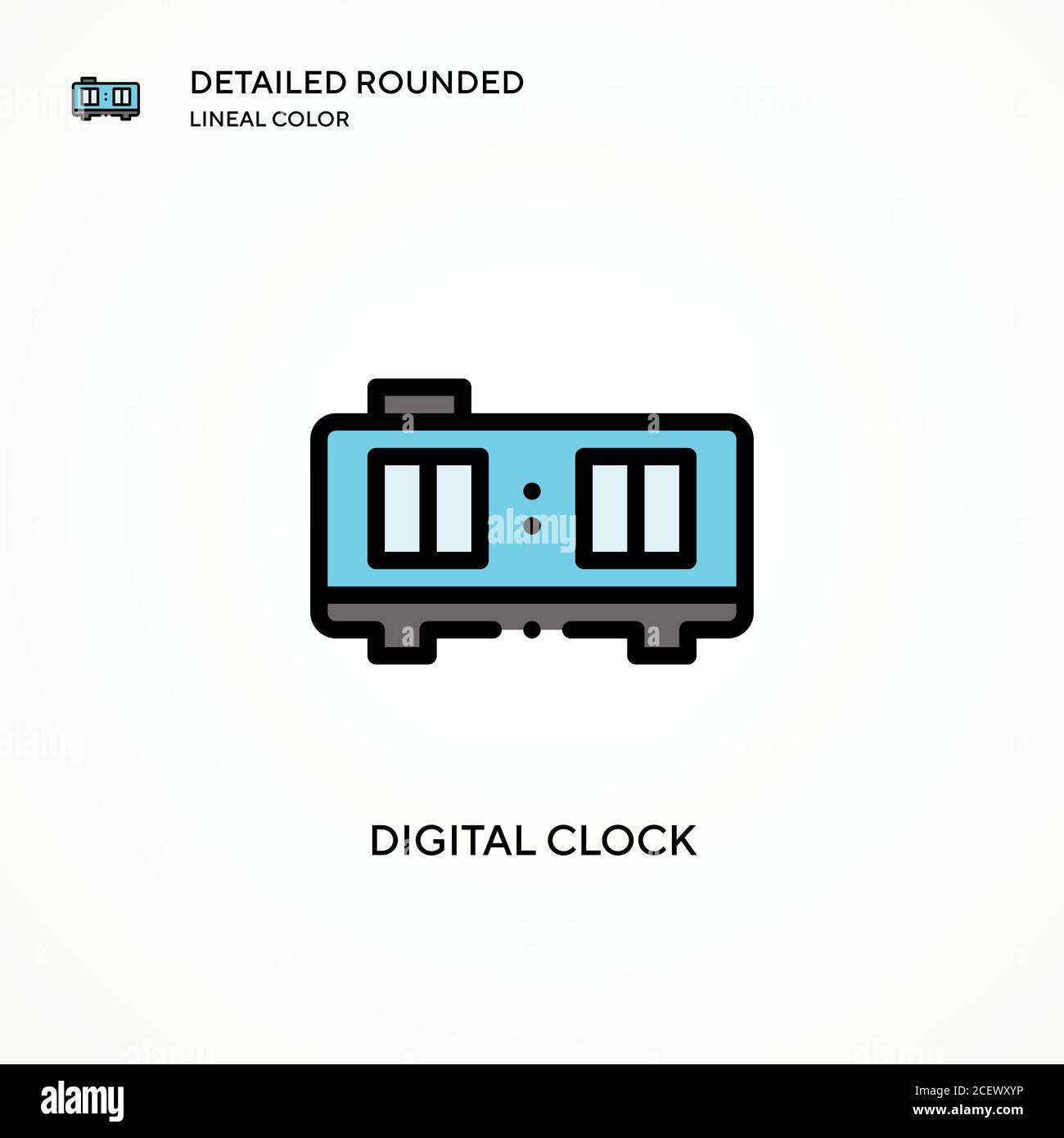 Digital clock vector icon. Modern vector illustration concepts. Easy to ...