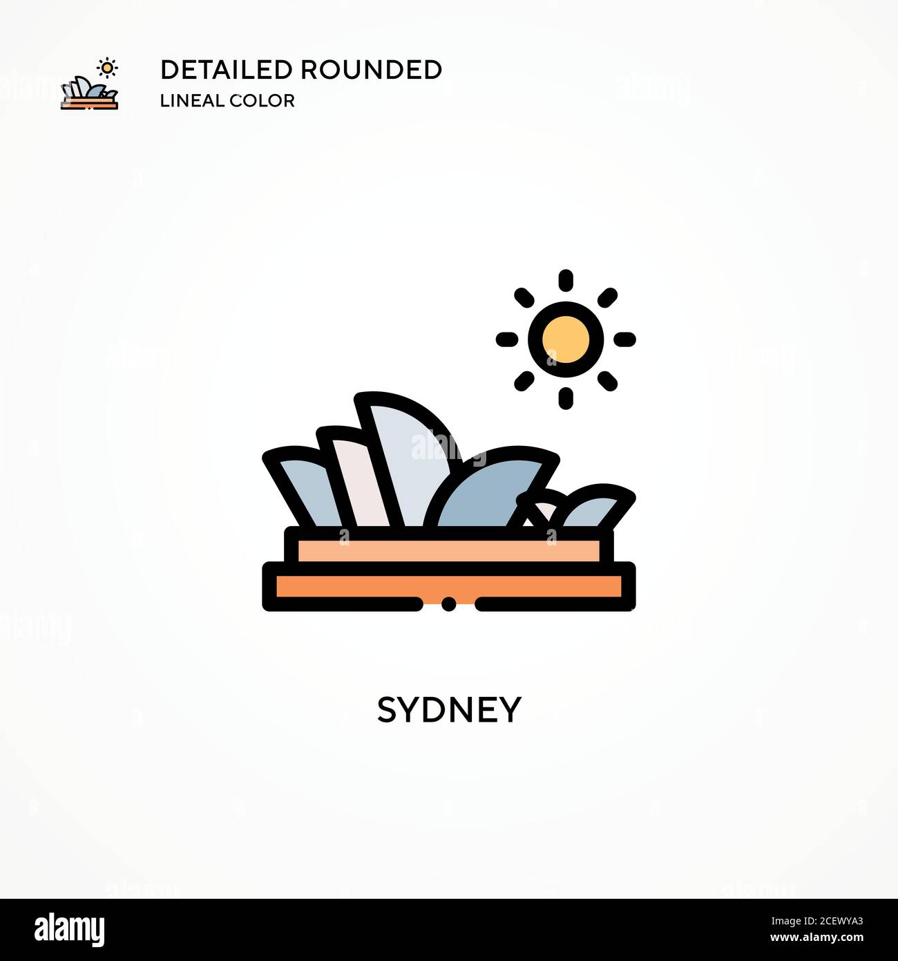 Sydney vector icon. Modern vector illustration concepts. Easy to edit ...
