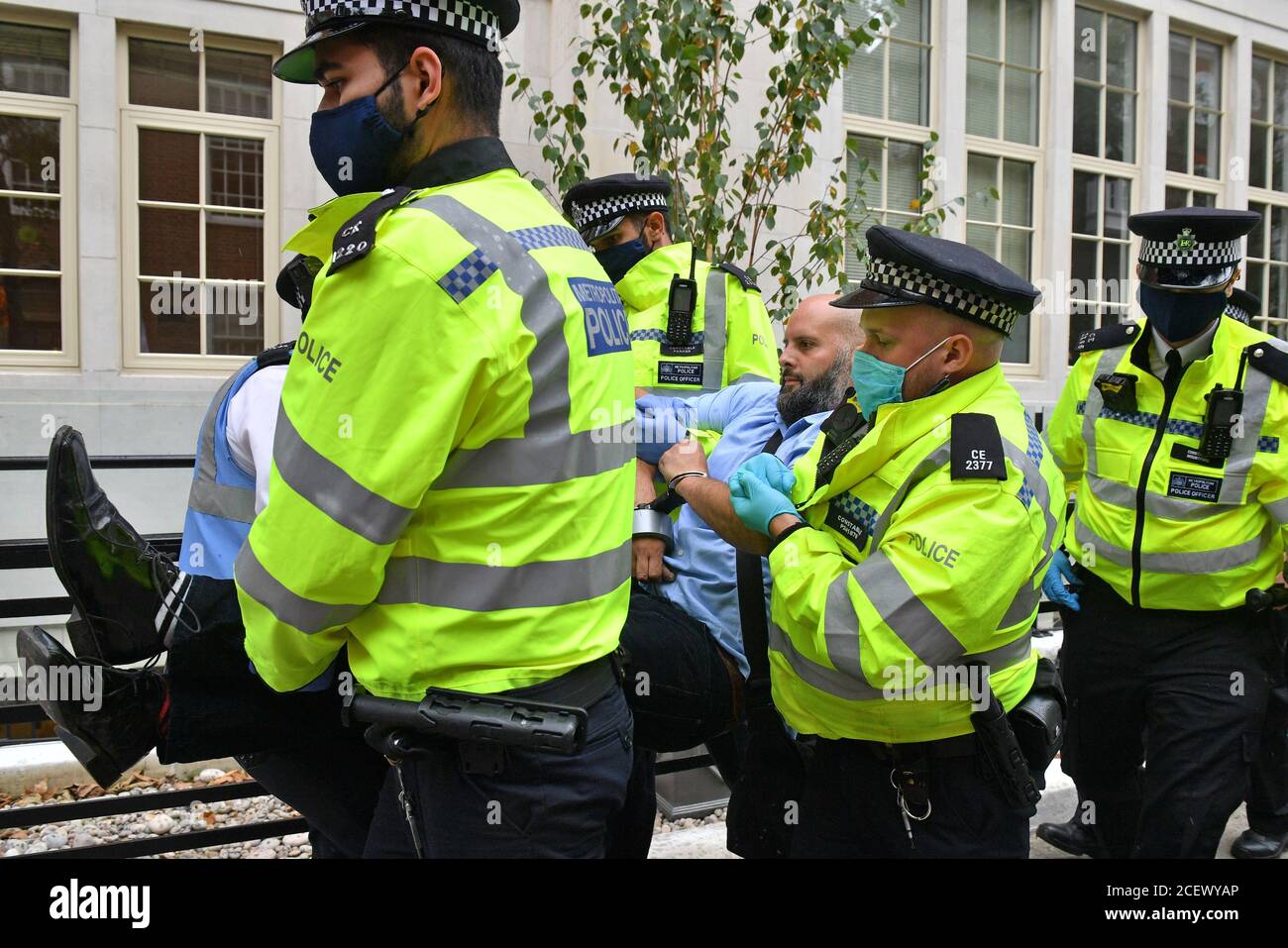 Demonstration from extinction rebellion group hi-res stock photography ...