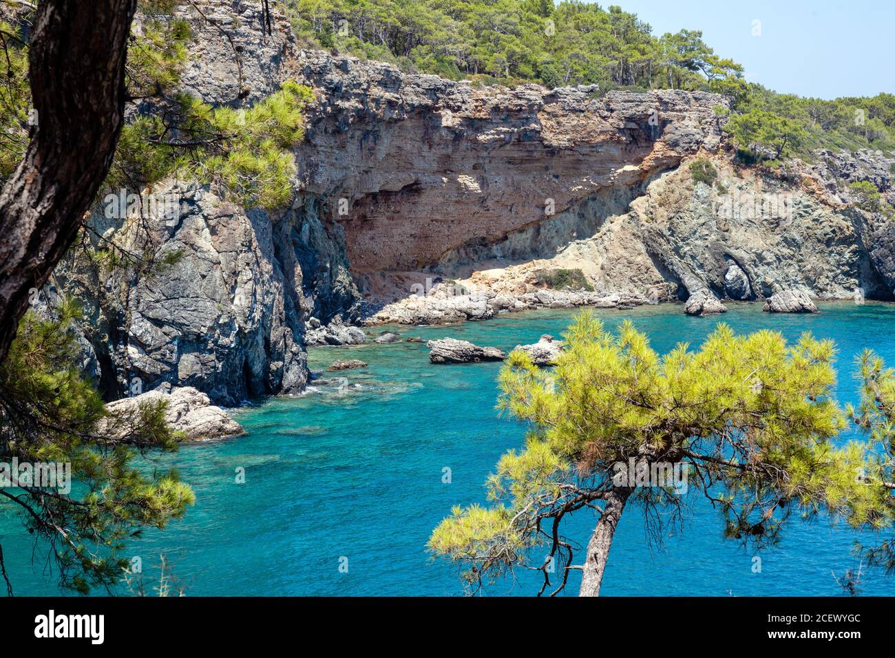 Beautiful bay in Antalya, Turkey. Phaselis Bay in Antalya Turkey ...