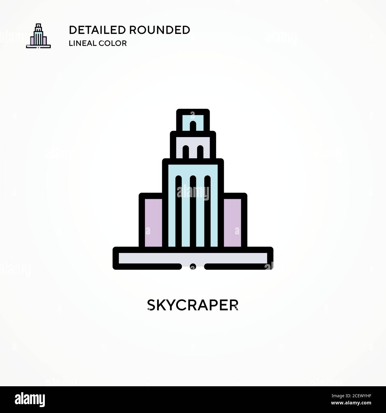 Skycraper vector icon. Modern vector illustration concepts. Easy to ...