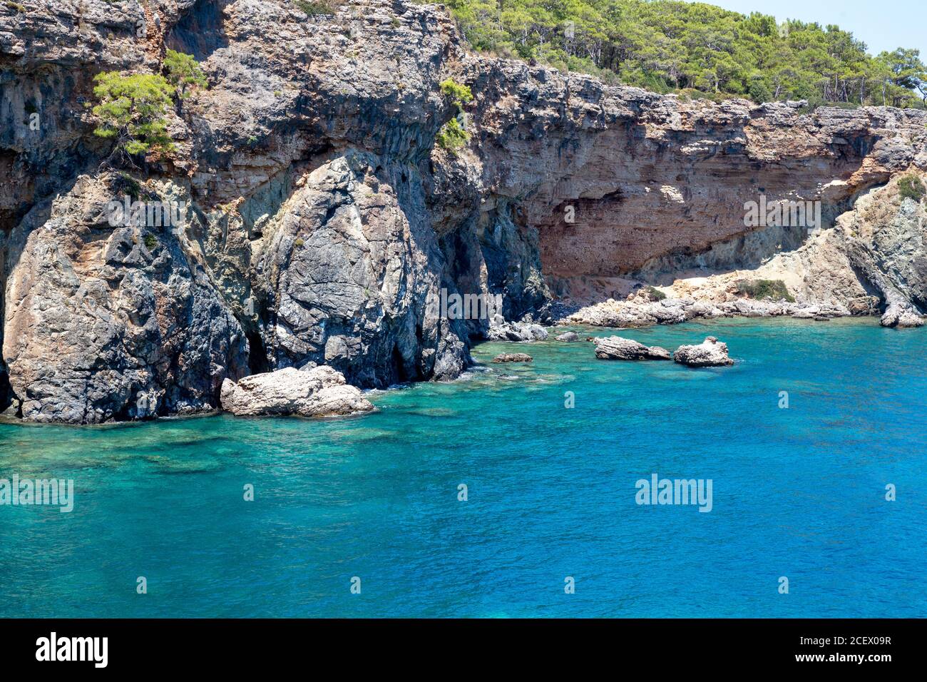 Beautiful bay in Antalya, Turkey. Phaselis Bay in Antalya Turkey ...