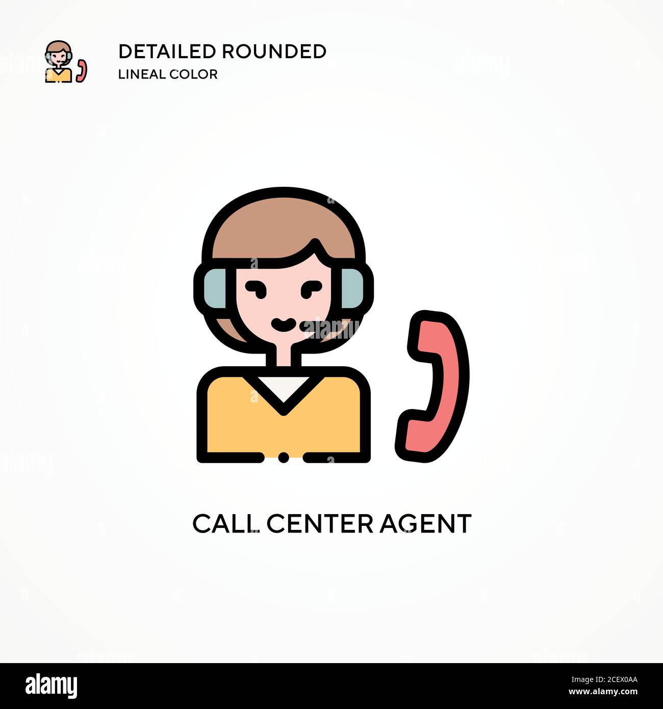 Call center agent vector icon. Modern vector illustration concepts ...