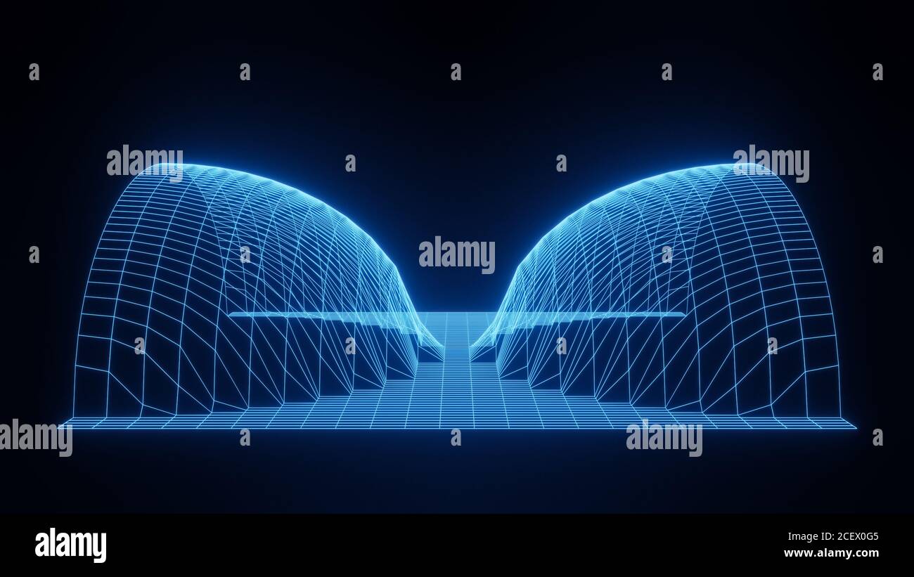 Formula Equation Mathematical Axis Visualization Modern Abstract Grid Wireframe Structure