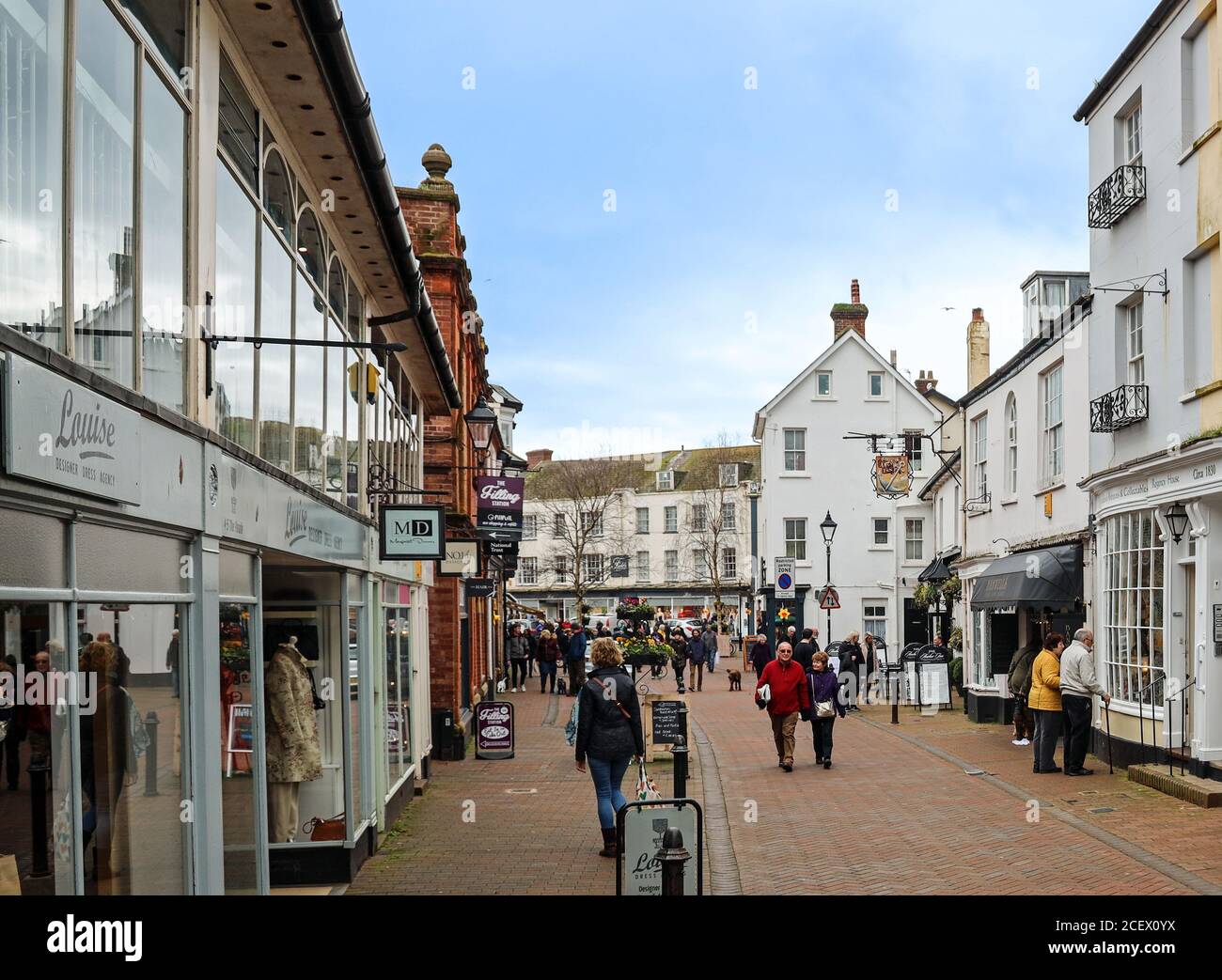 Sidmouth on the English Channel Coast in Devon benefits from visitors ...