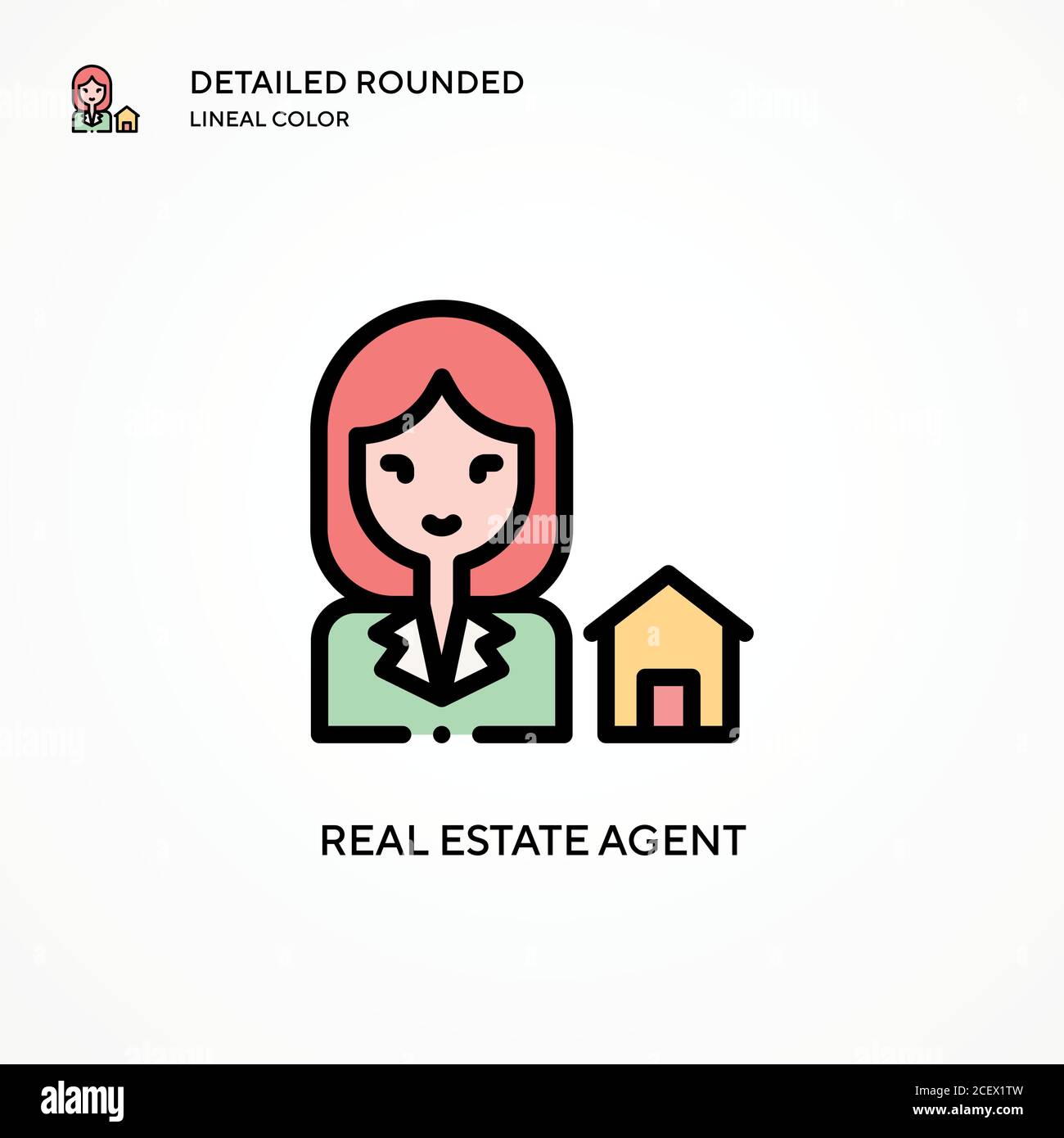 Real estate agent vector icon. Modern vector illustration concepts ...