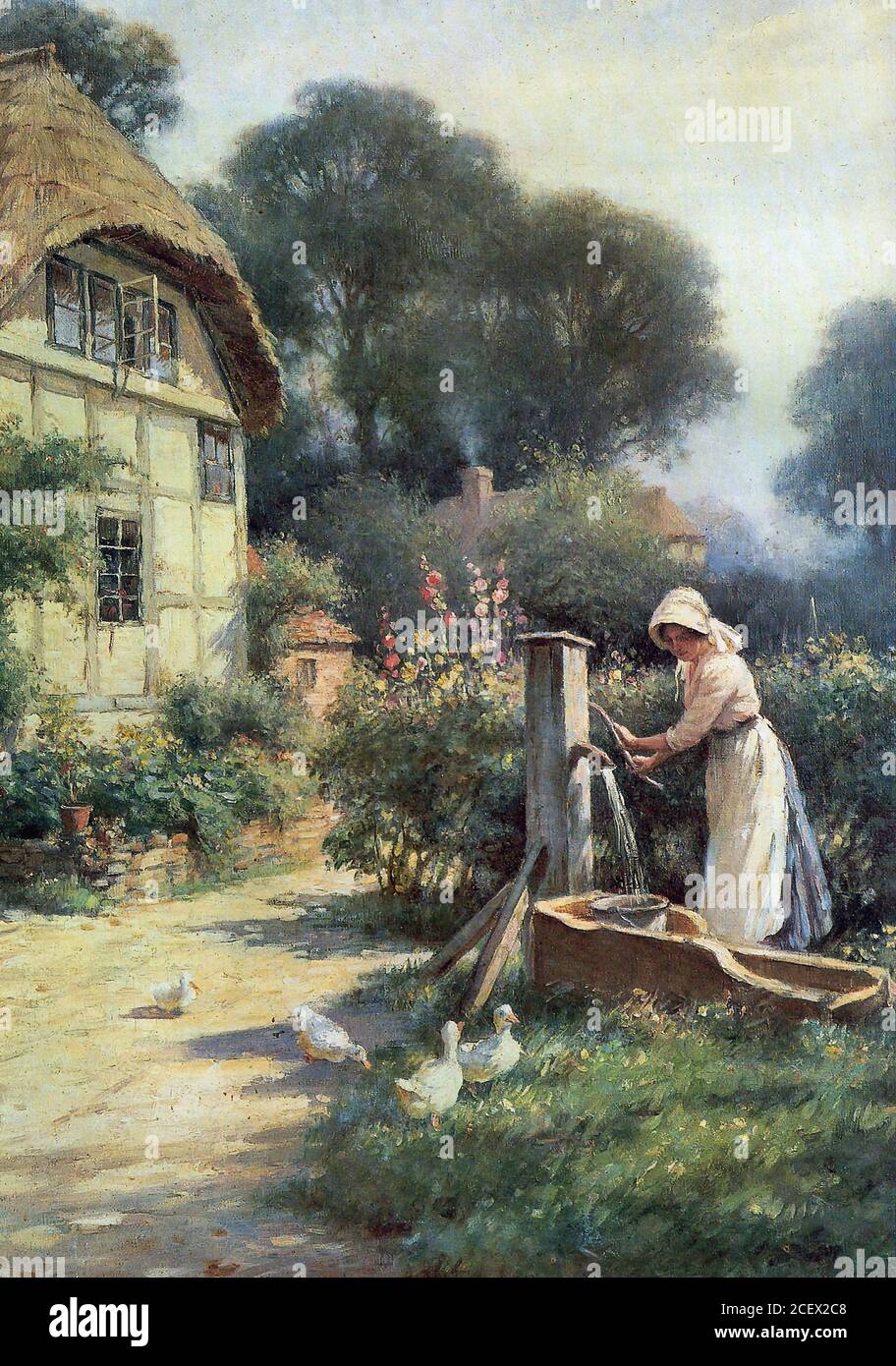 Blacklock William Kay - Drawing Water by a Cottage - British School ...