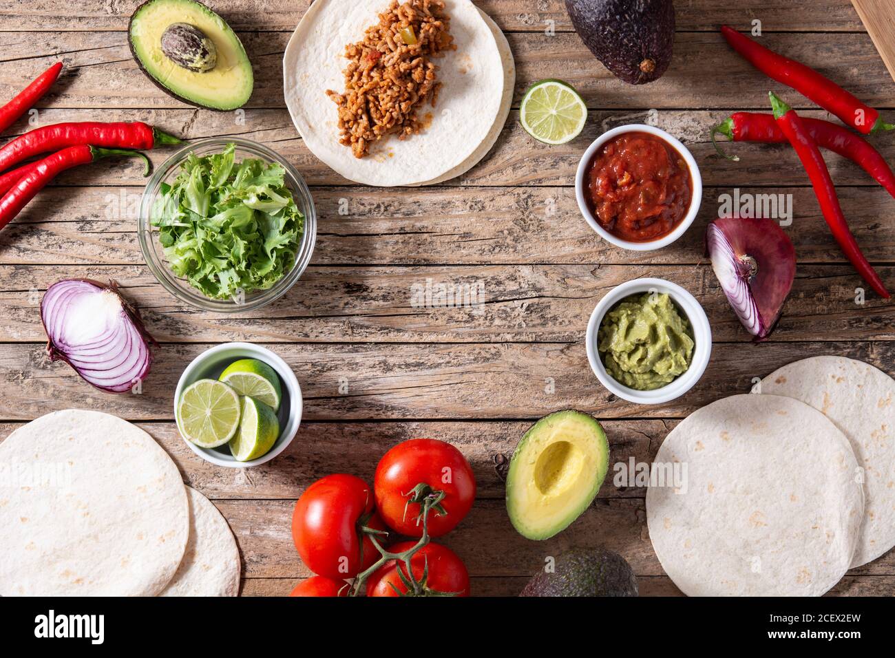 Mexican tacos ingredients hi-res stock photography and images - Alamy