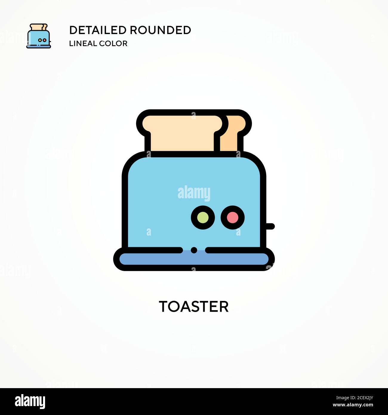Toaster vector icon. Modern vector illustration concepts. Easy to edit ...