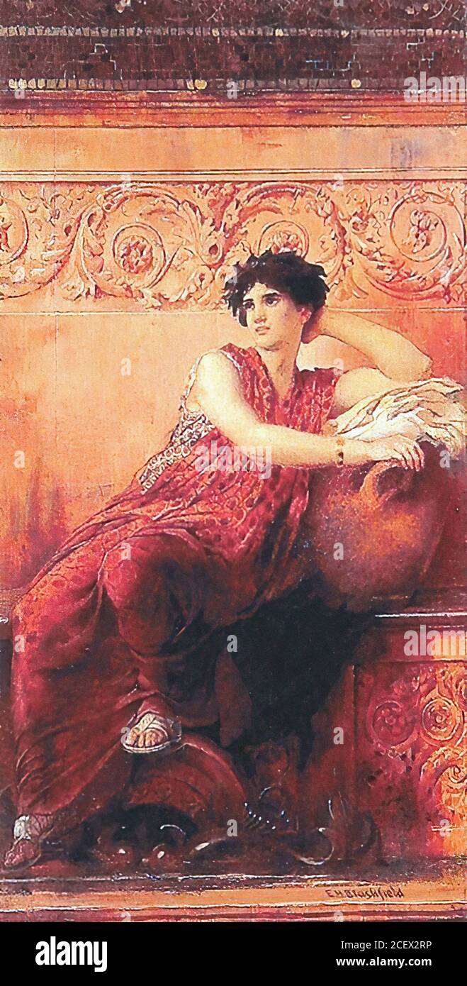 Blashfield Edwin Howland - the Roman Pose - British School - 19th ...