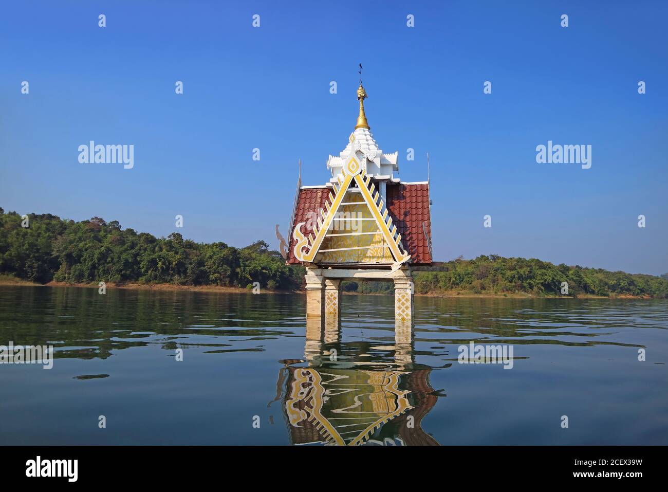 The Old Structure of Wat Wang Wirekaram (Old) Belfry Became Underwater ...