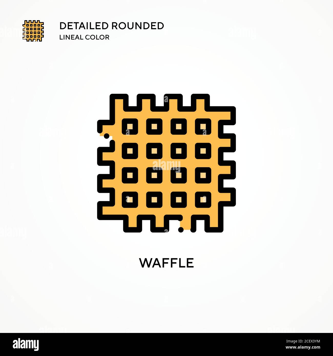 Waffle vector icon. Modern vector illustration concepts. Easy to edit ...