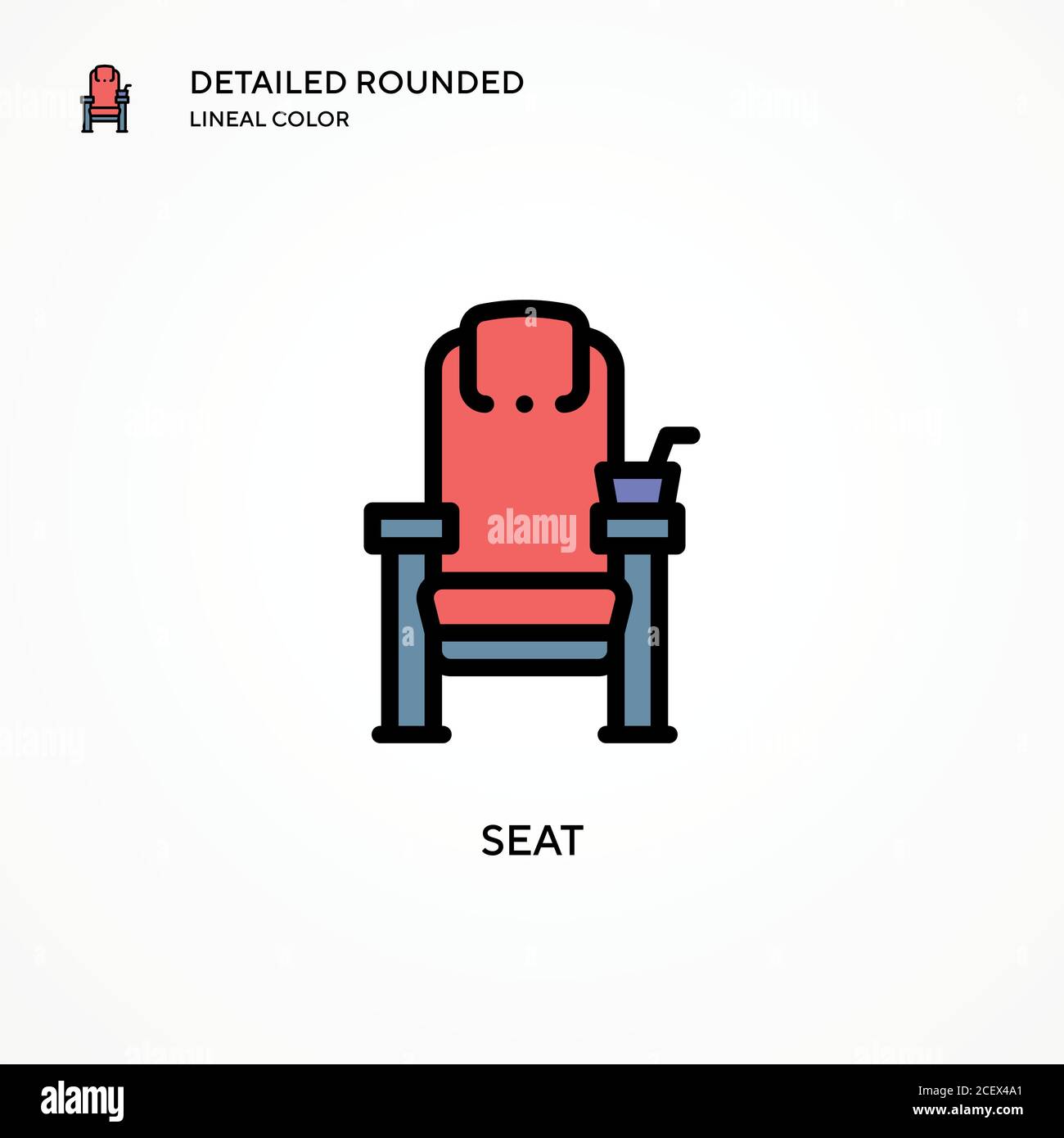 Seat vector icon. Modern vector illustration concepts. Easy to edit and ...
