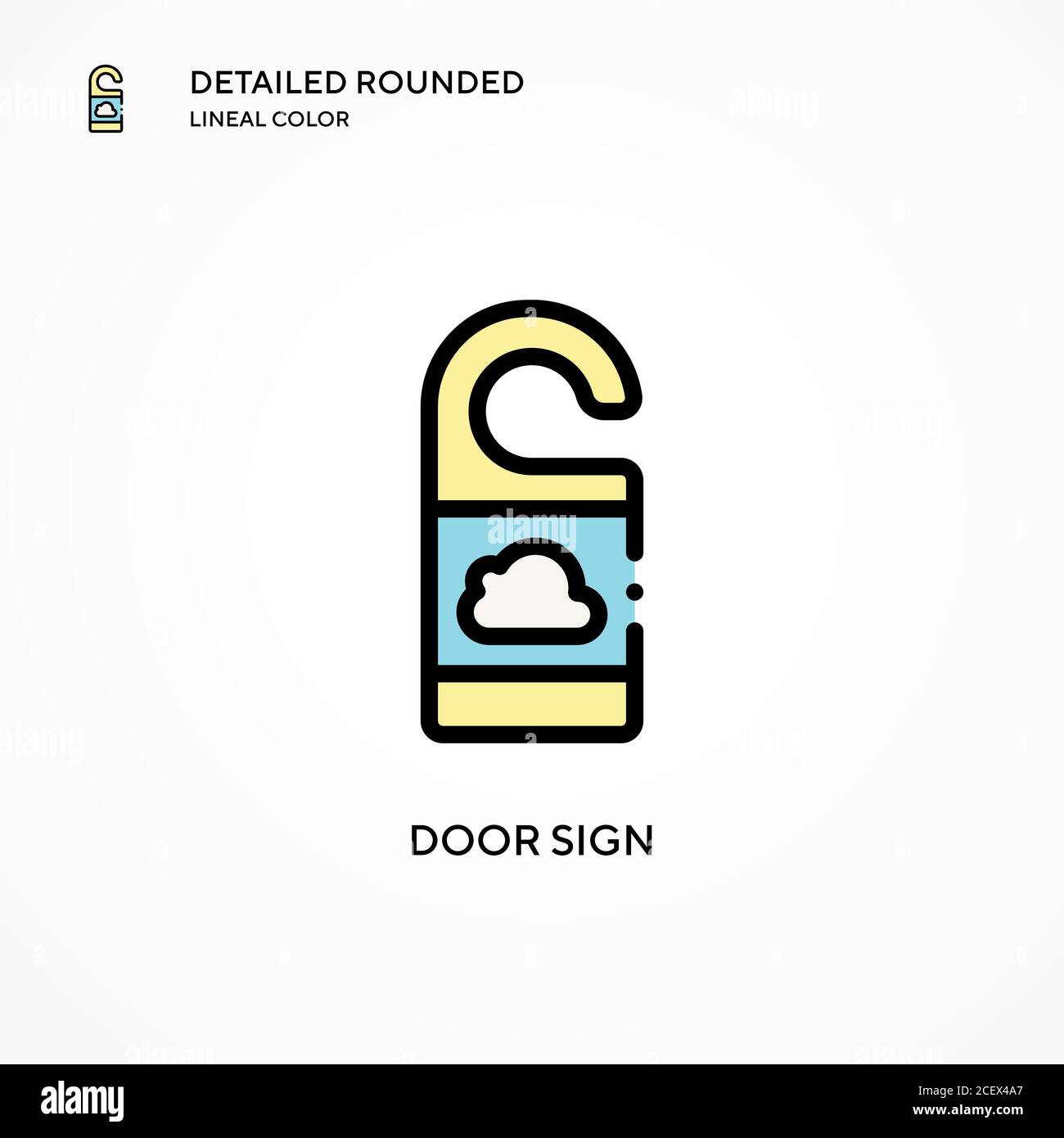 Door sign vector icon. Modern vector illustration concepts. Easy to ...