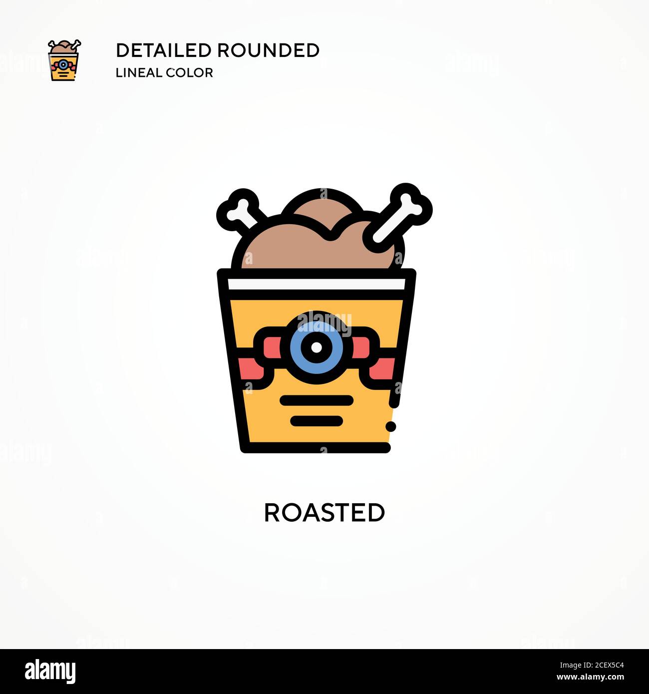 Roasted vector icon. Modern vector illustration concepts. Easy to edit ...