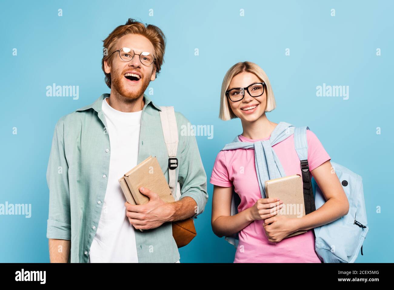 Excited young students hi-res stock photography and images - Alamy