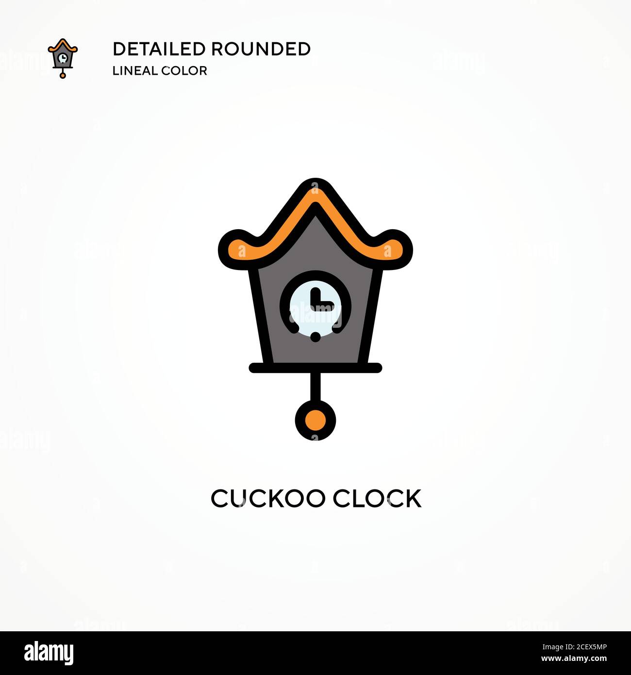 Cuckoo clock vector icon. Modern vector illustration concepts. Easy to ...