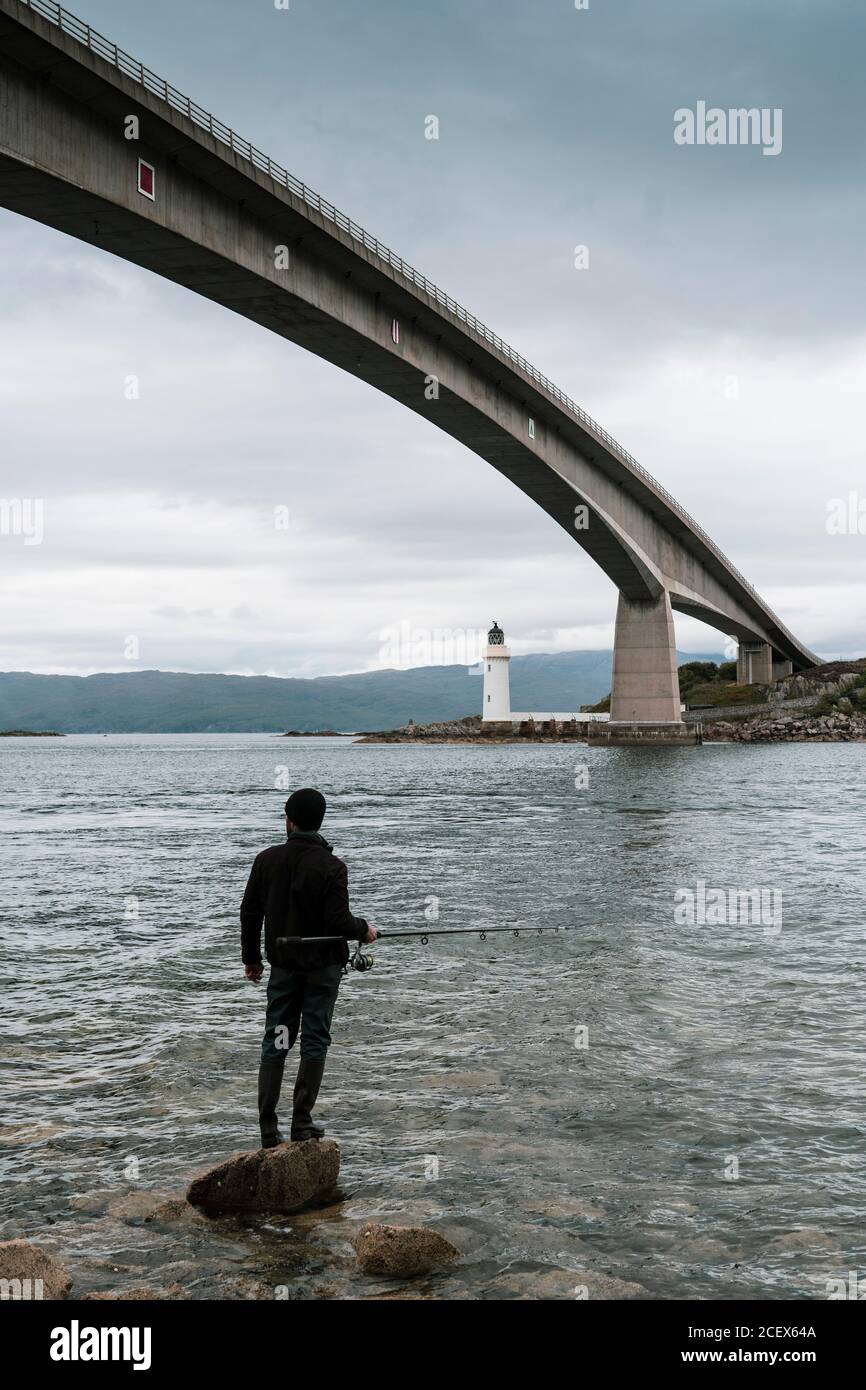 View of Skye bridge linking mainland to Isle of Skye, Scotland, UK ...