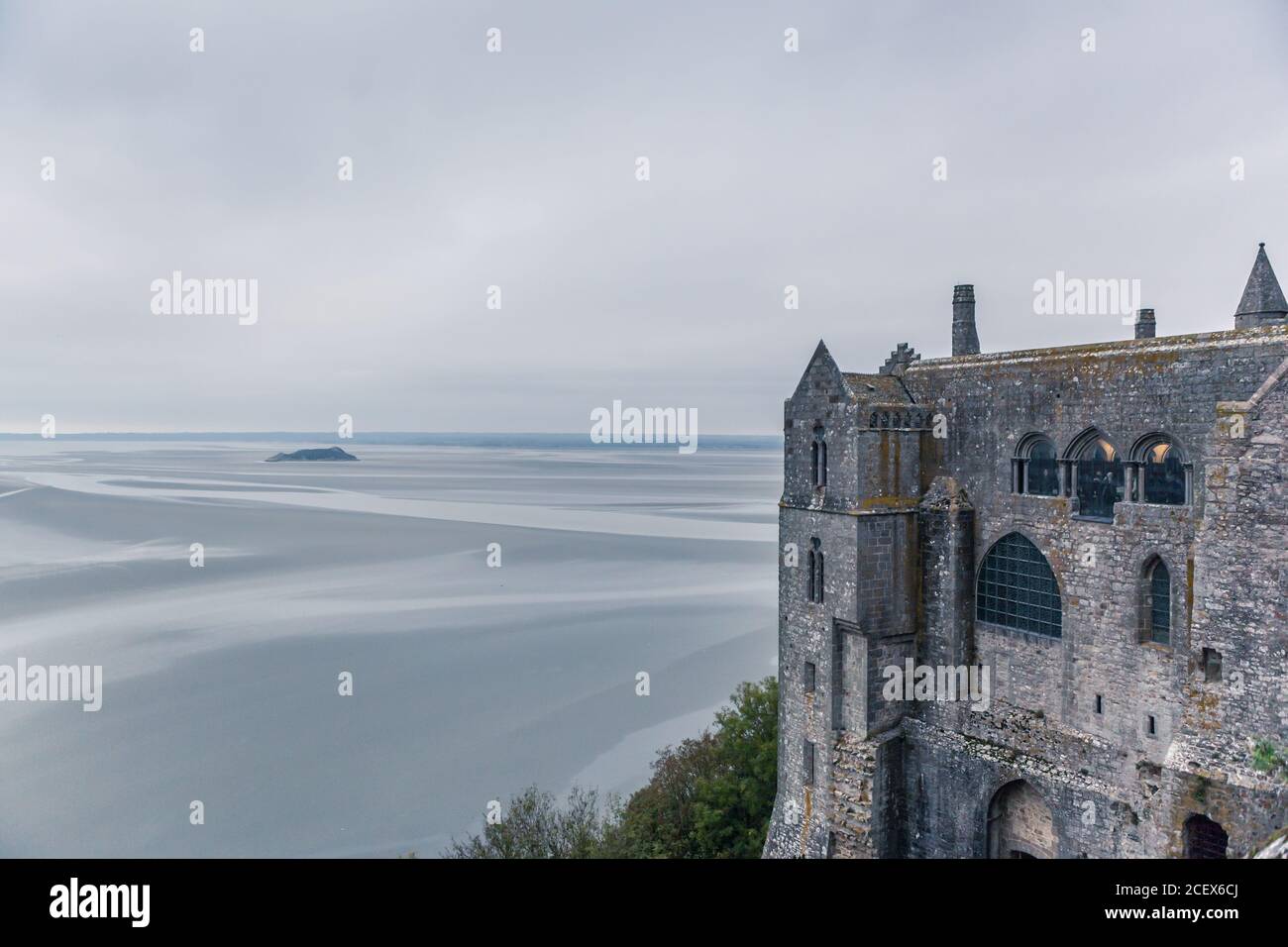 Inside view of the monastery in Mont Saint Michel, Normandy, France ...