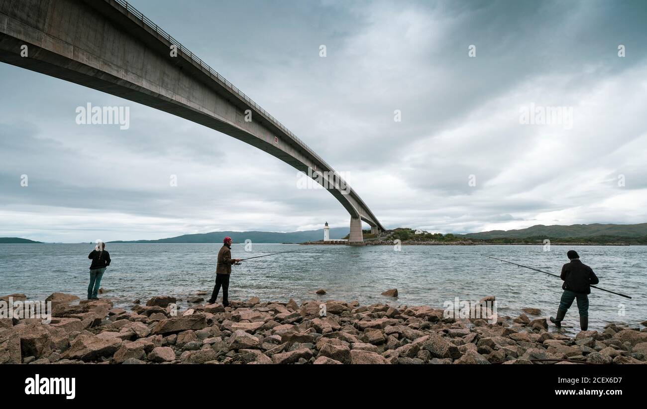 View of Skye bridge linking mainland to Isle of Skye, Scotland, UK ...