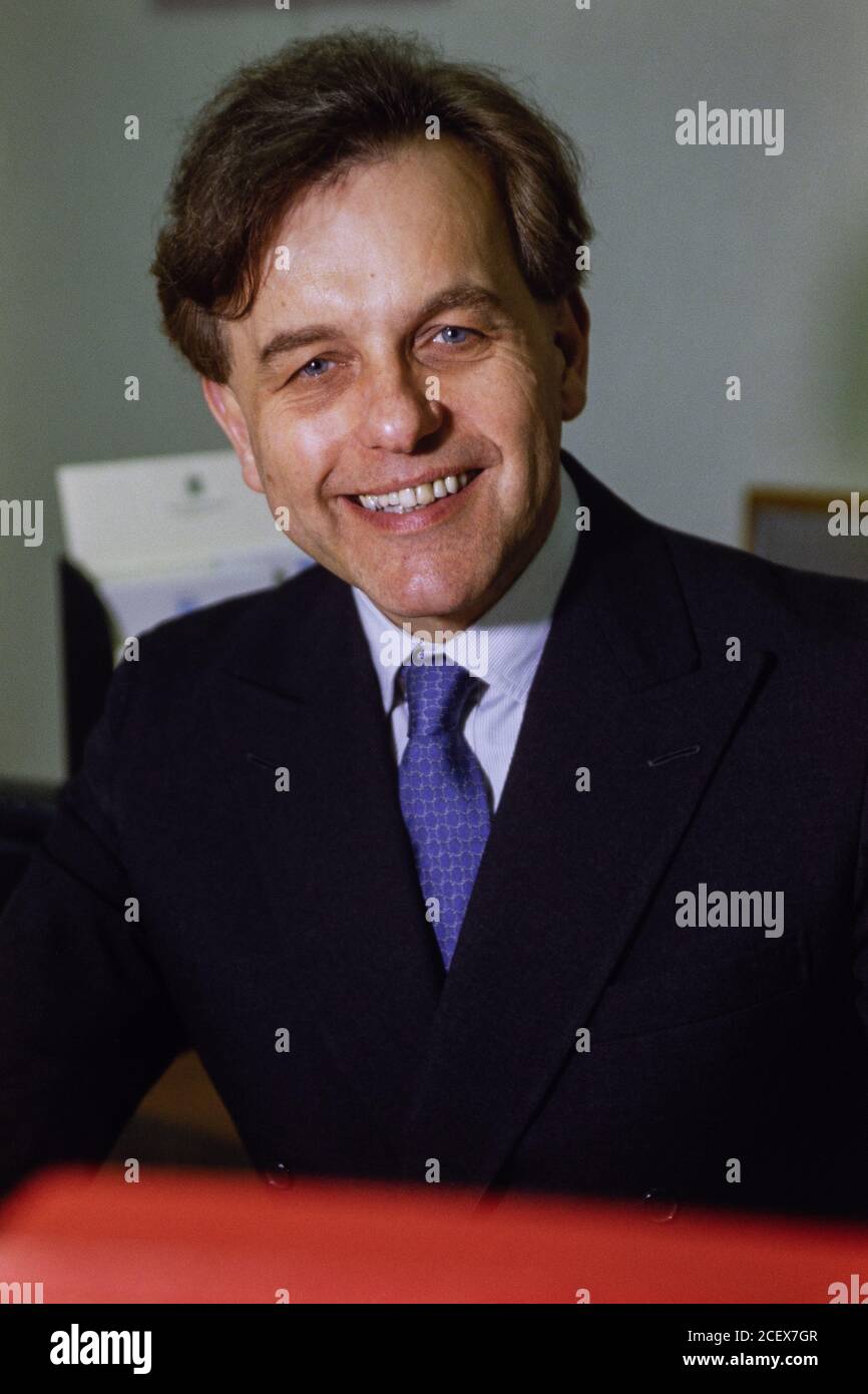 John Patten MP, Secretary of State for Education, attends a new ...