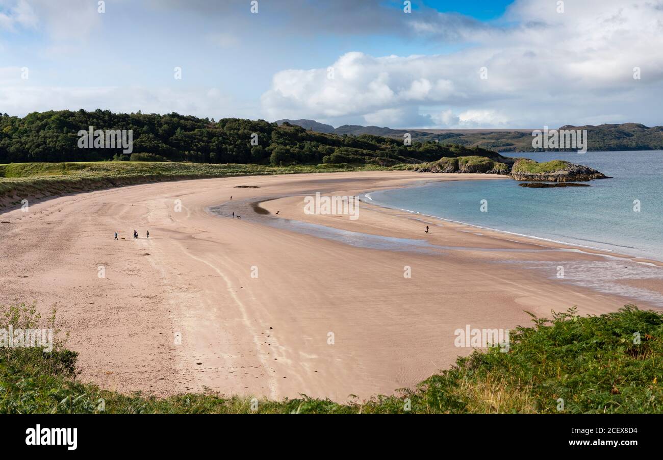 Beach, Gaineamh Mhor, outside Gairloch village on Loch Gairloch in ...