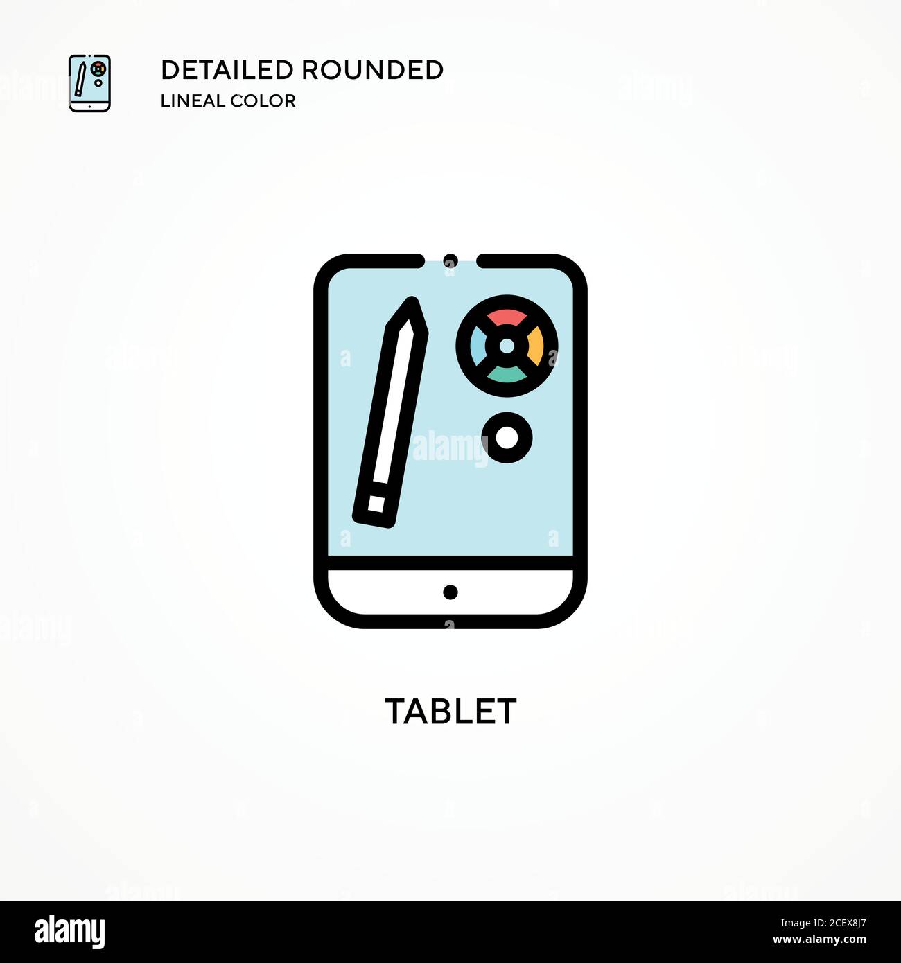 Tablet vector icon. Modern vector illustration concepts. Easy to edit ...