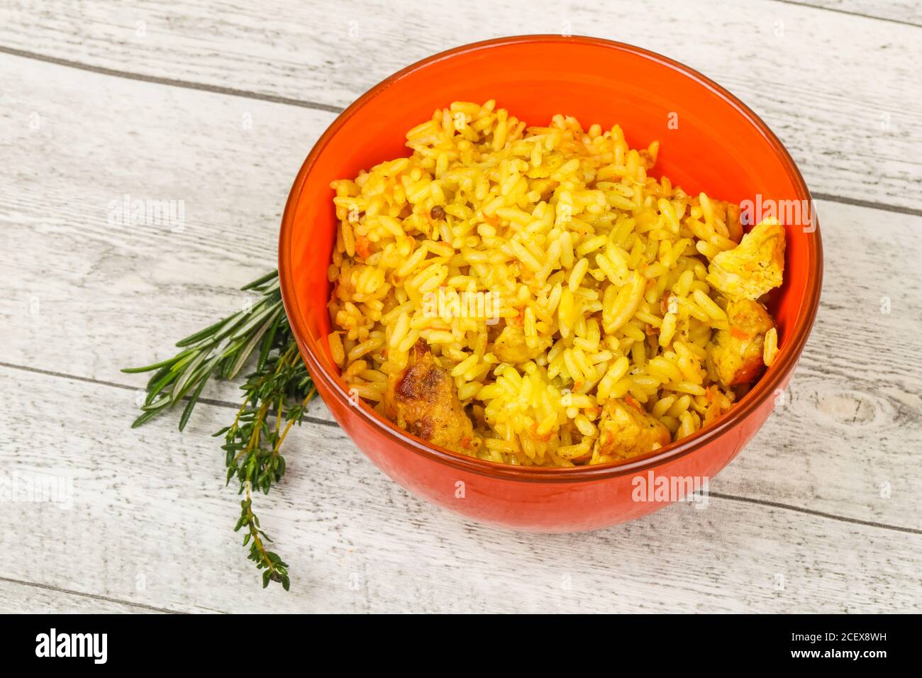 Uzbek traditional Plov with turkey Stock Photo - Alamy
