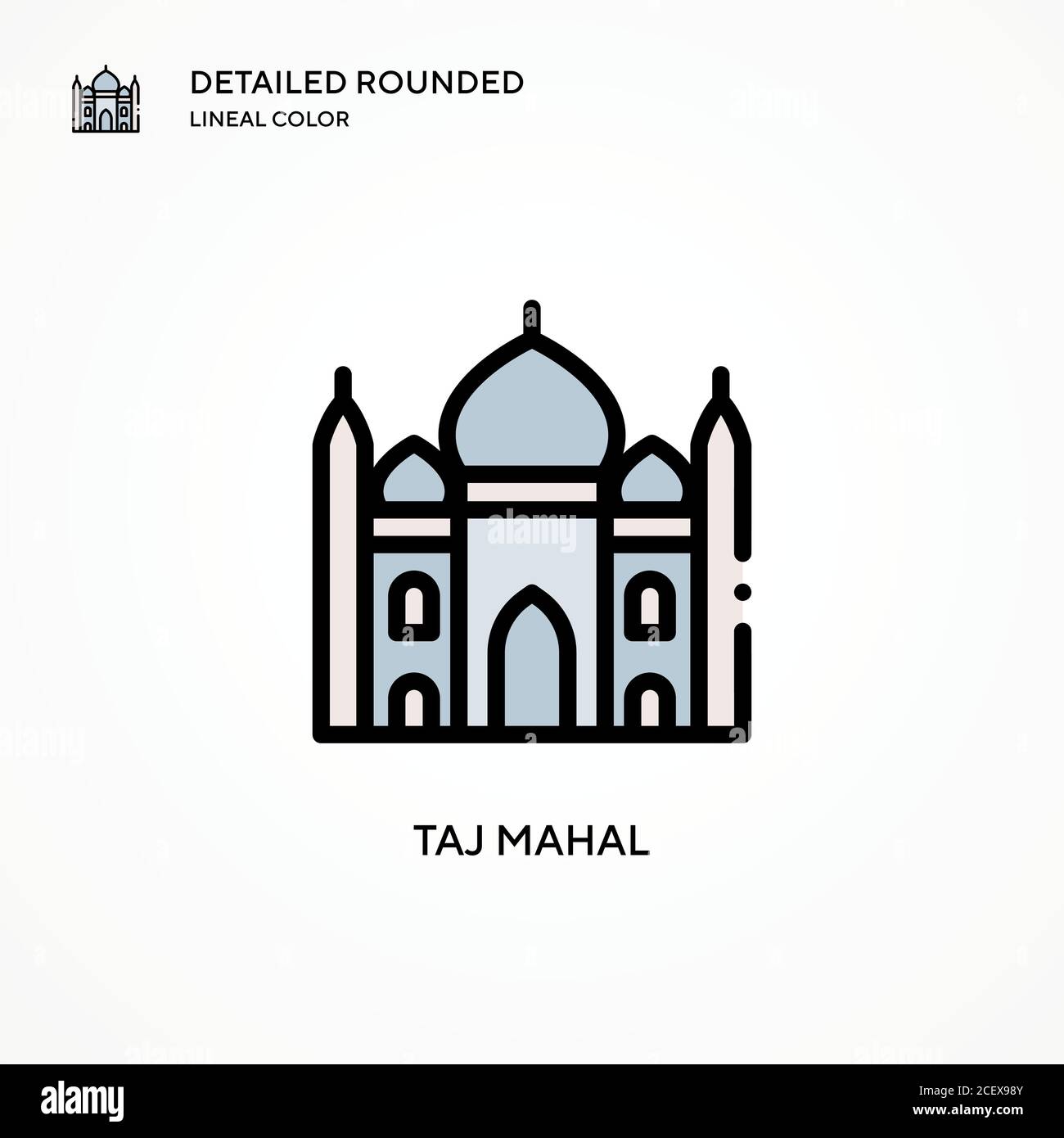 Taj mahal vector icon. Modern vector illustration concepts. Easy to ...