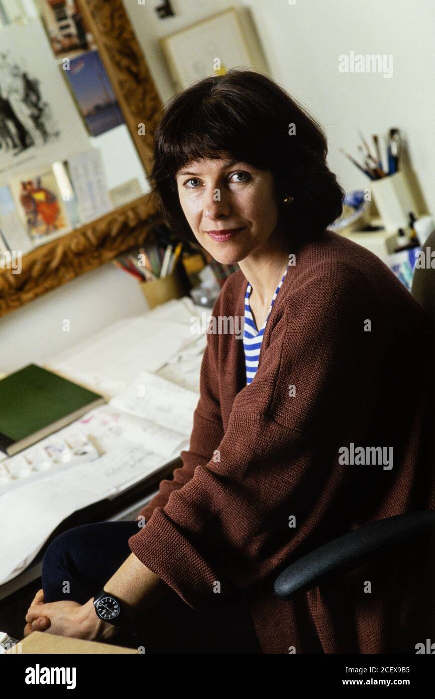 Author and illustrator Posy Simmonds photographed in her studio and on ...