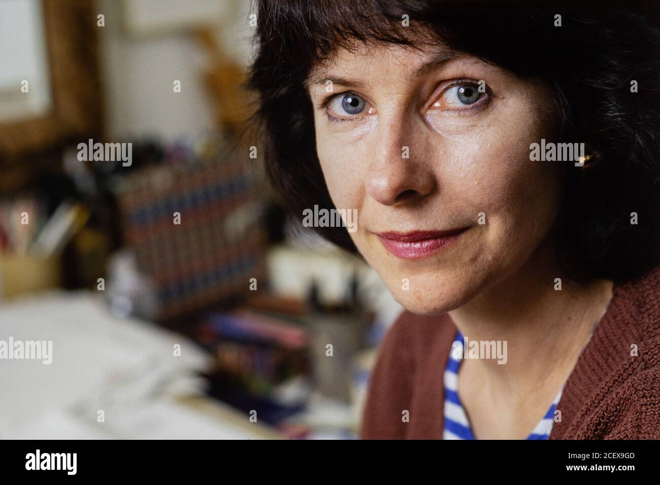 Author and illustrator Posy Simmonds photographed in her studio and on ...