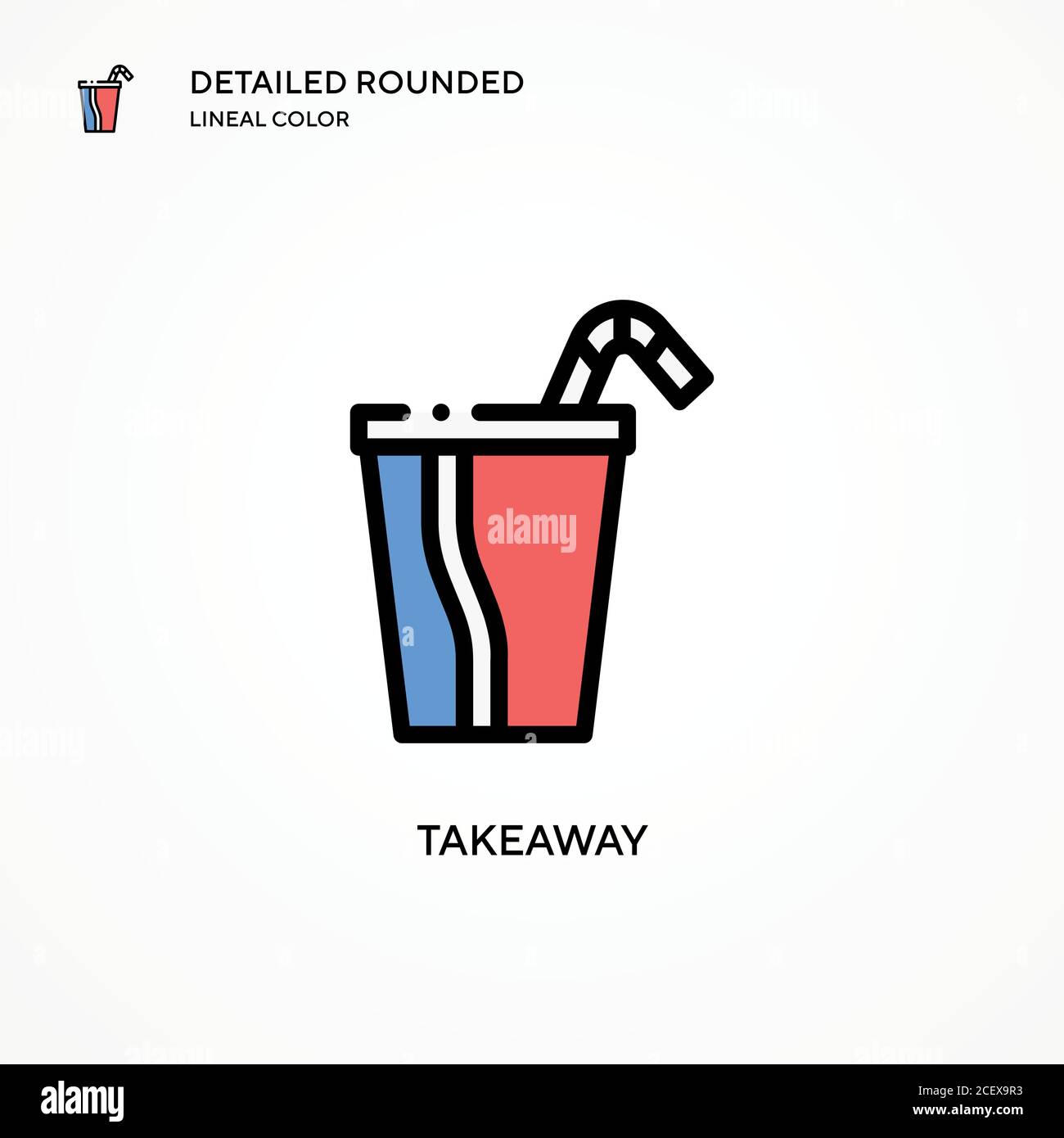 Takeaway Vector Icon Modern Vector Illustration Concepts Easy To Edit