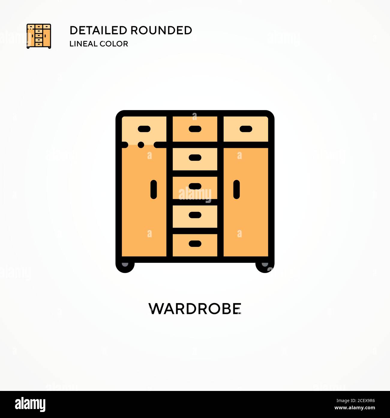 Wardrobe vector icon. Modern vector illustration concepts. Easy to edit ...