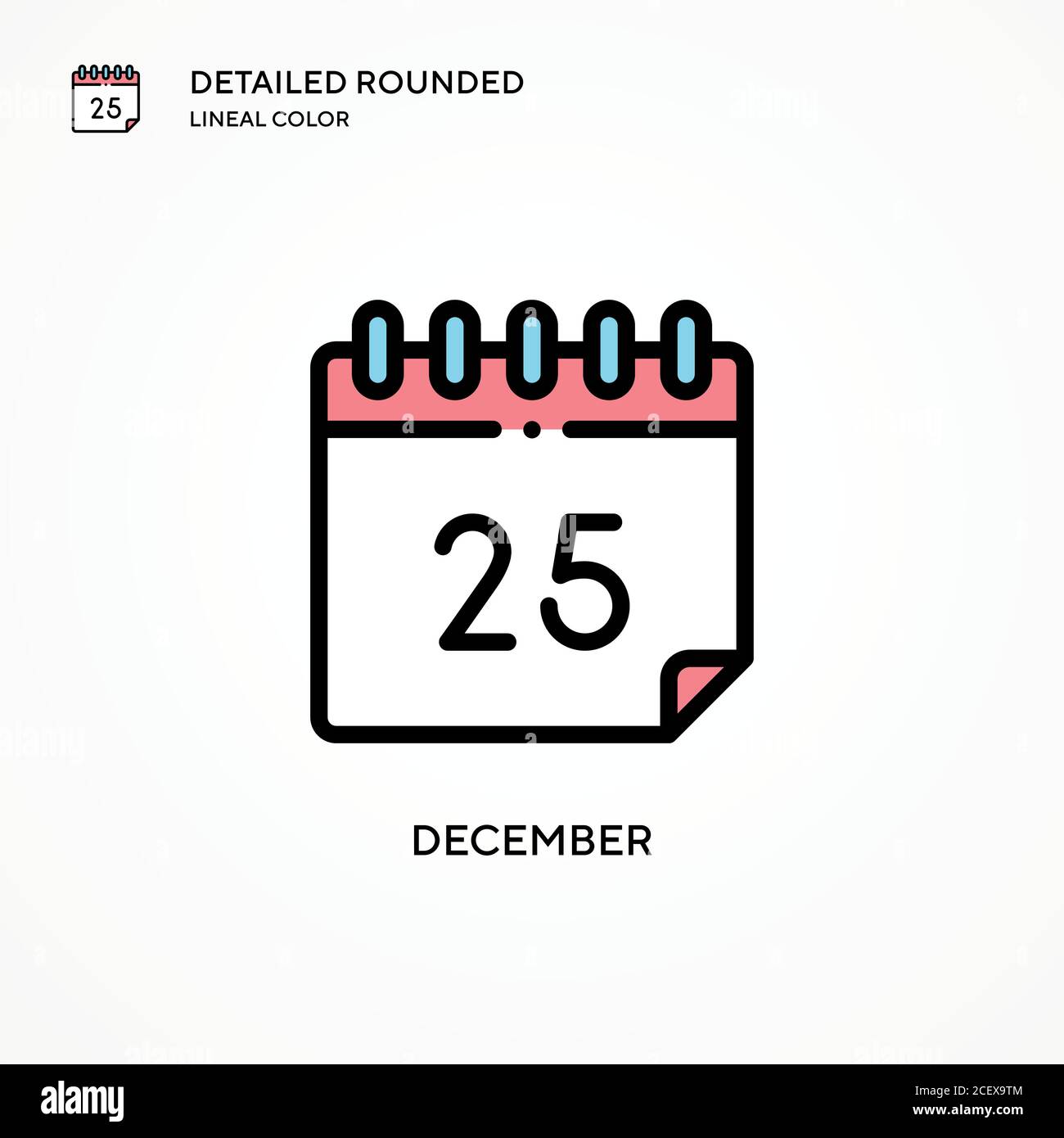 December vector icon. Modern vector illustration concepts. Easy to edit ...