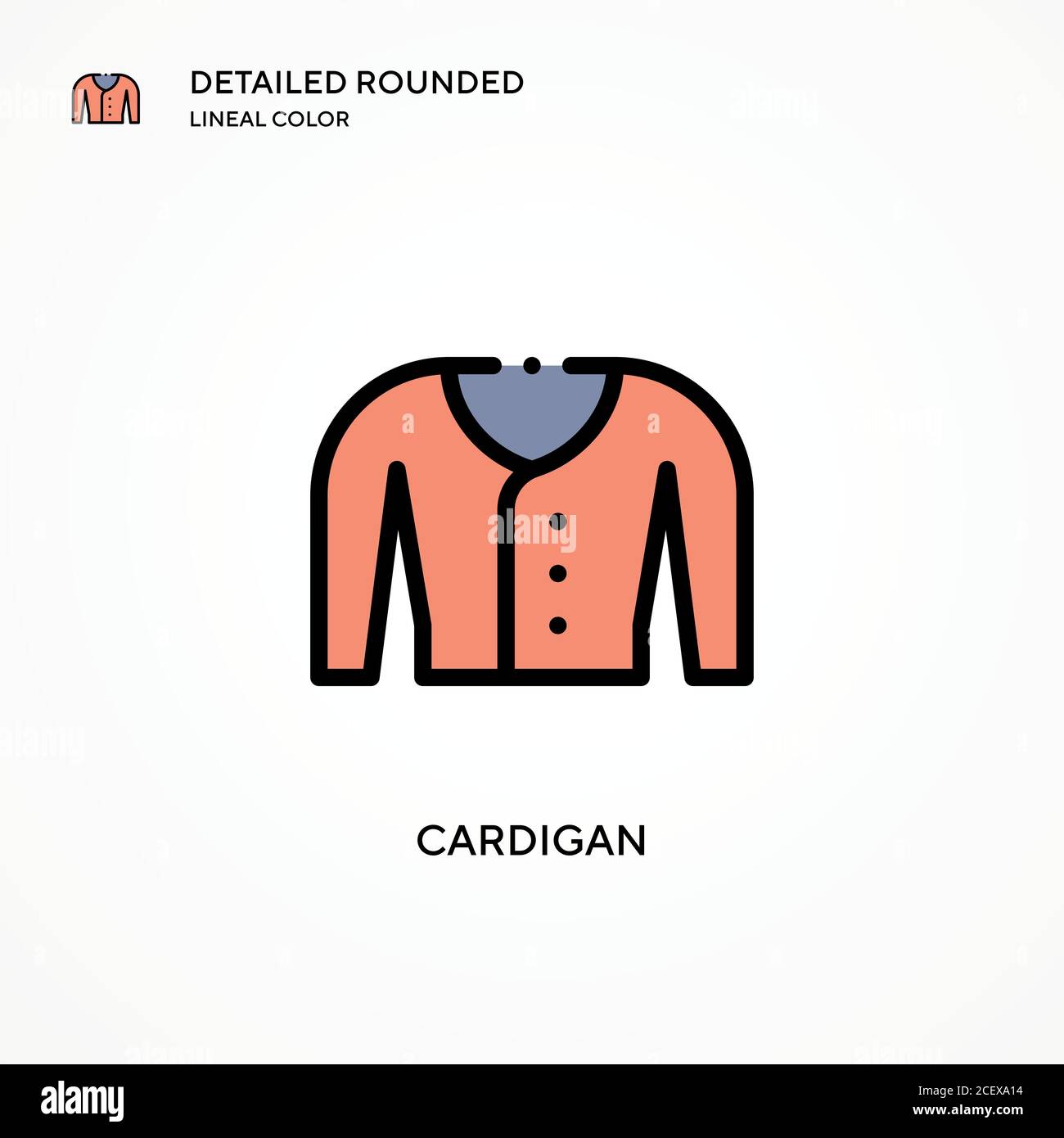 Cardigan vector icon. Modern vector illustration concepts. Easy to edit ...