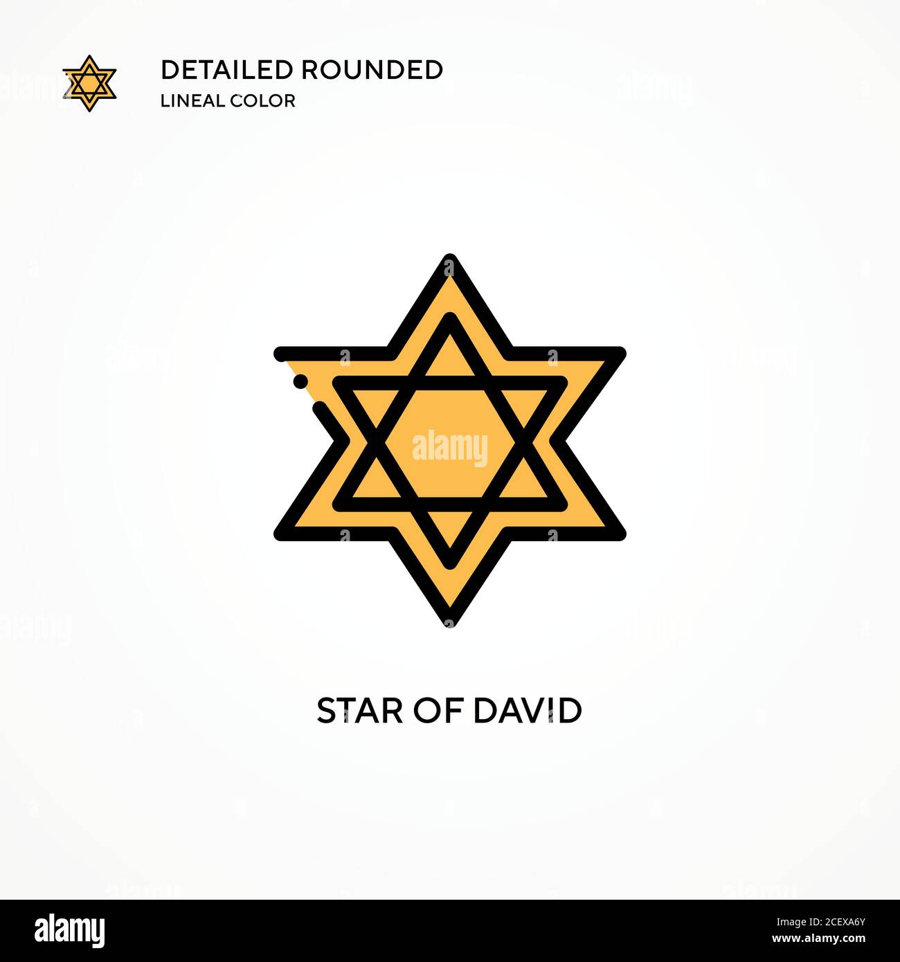 Star of david vector icon. Modern vector illustration concepts. Easy to ...