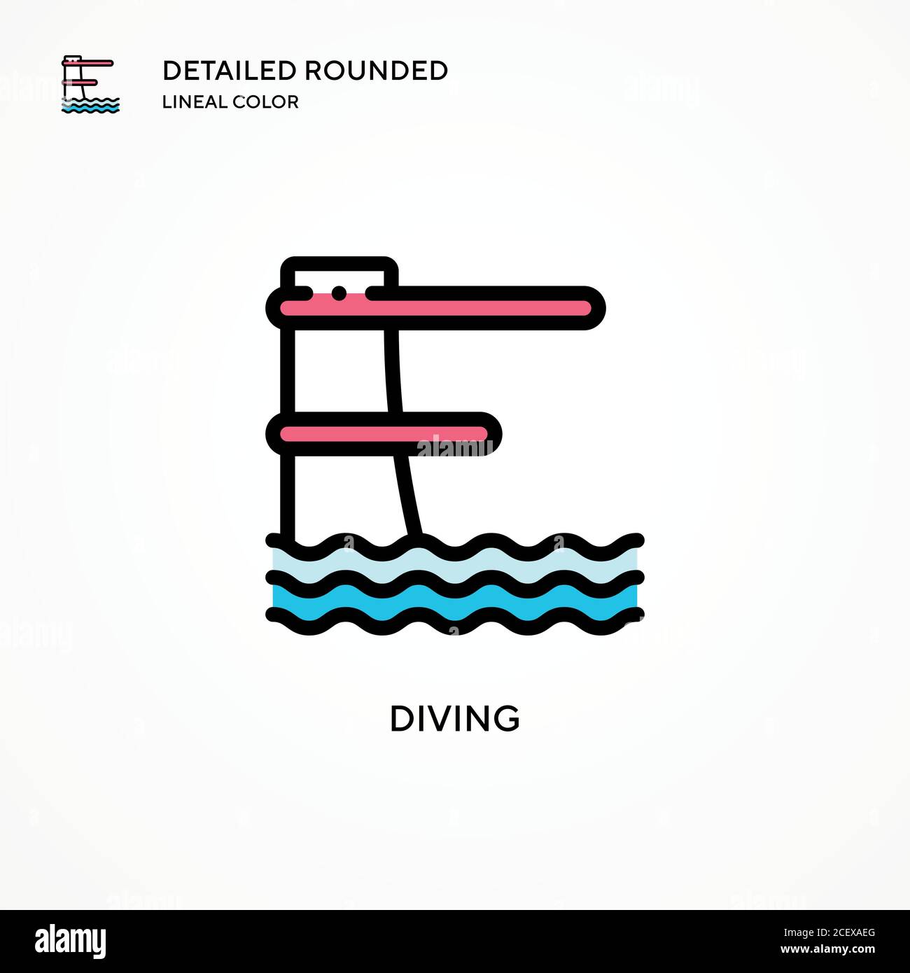 Diving vector icon. Modern vector illustration concepts. Easy to edit ...