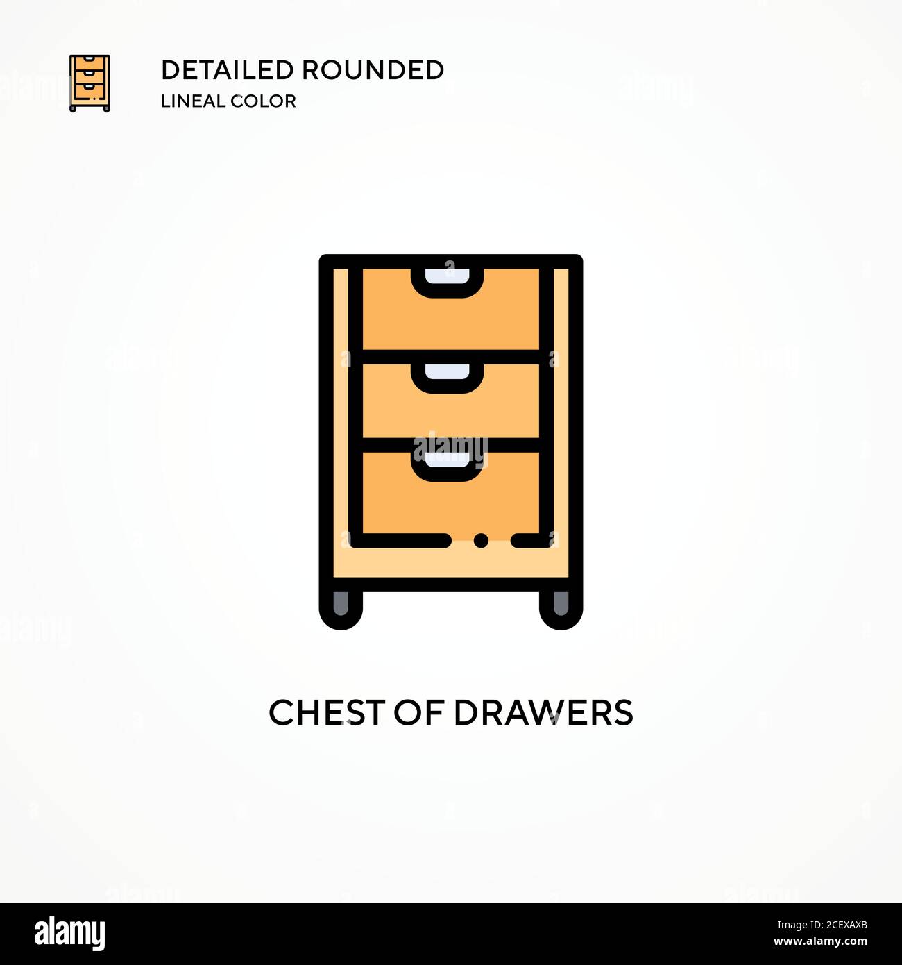 Chest of drawers vector icon. Modern vector illustration concepts. Easy ...