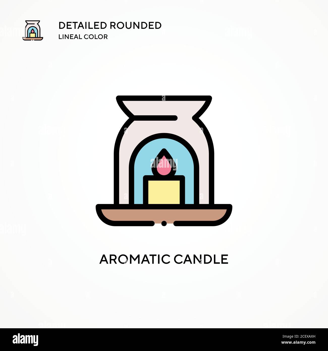 Aromatic candle vector icon. Modern vector illustration concepts. Easy ...