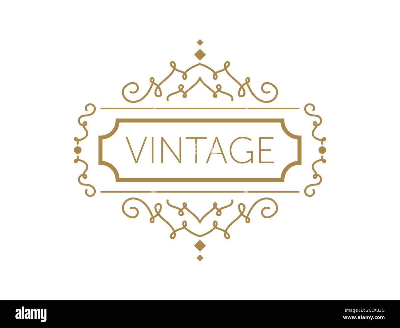 vintage frame. vector frame template with detailed border. vintage with ...