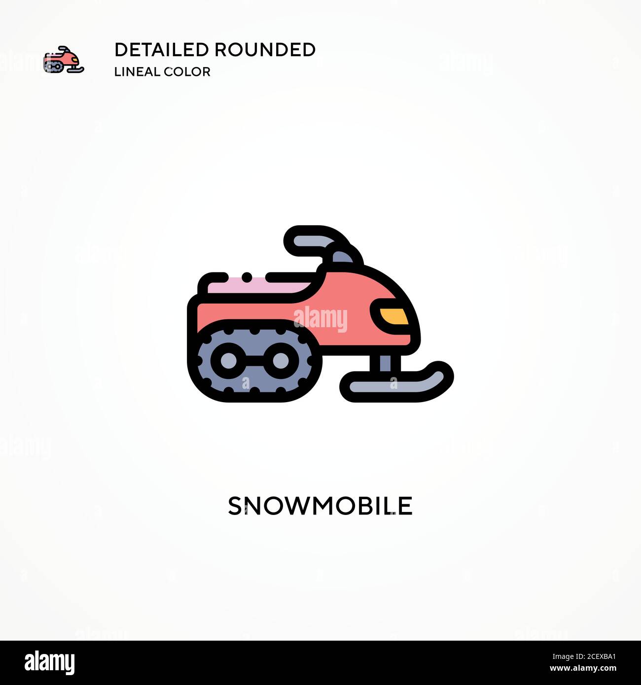 Snowmobile vector icon. Modern vector illustration concepts. Easy to ...