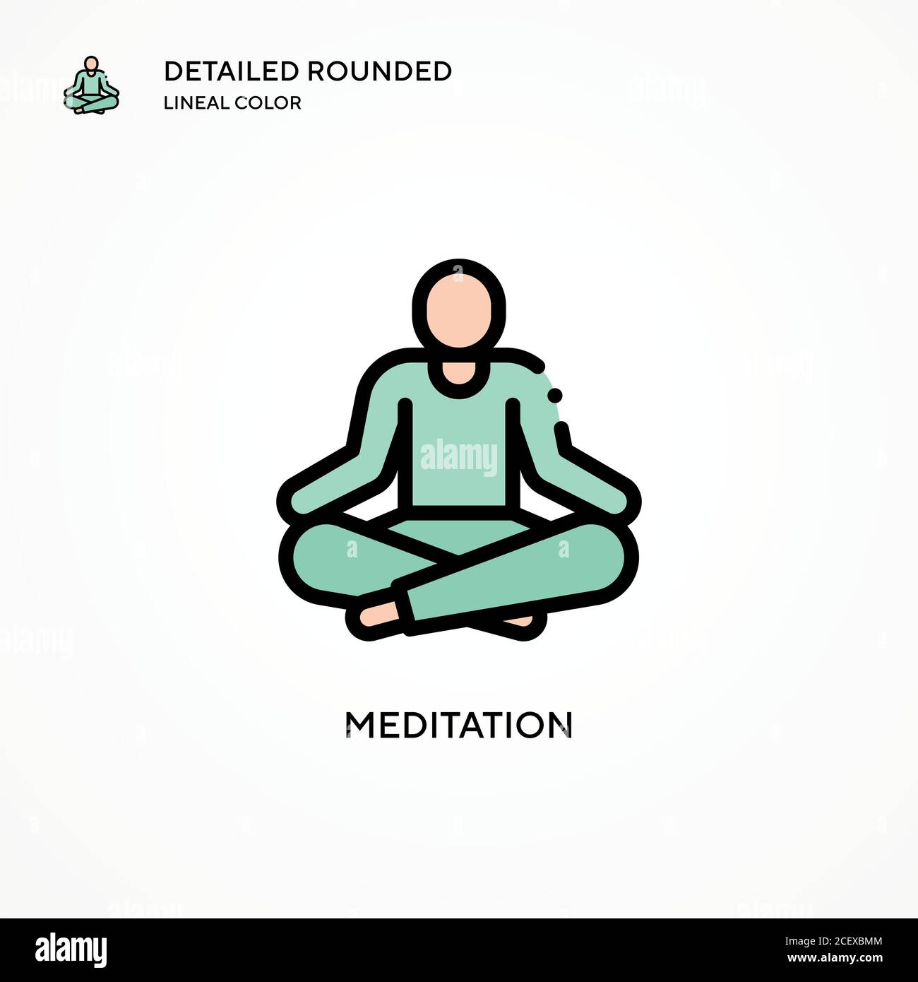 Meditation vector icon. Modern vector illustration concepts. Easy to ...