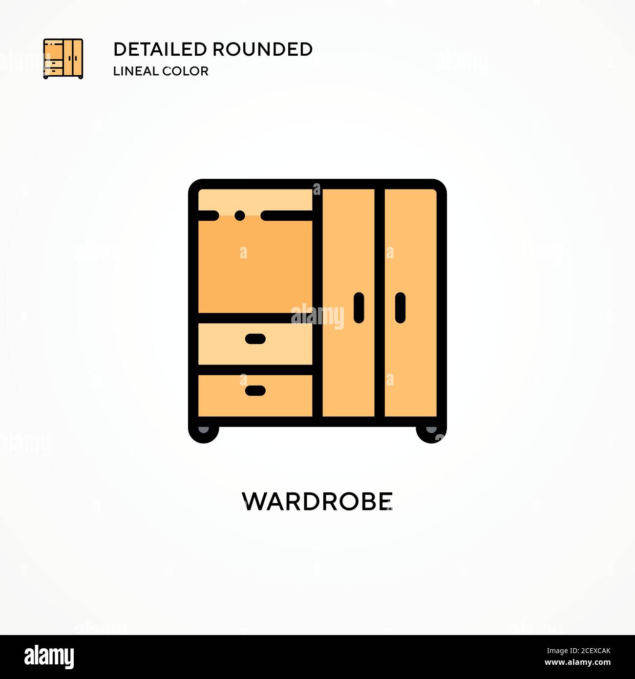 Wardrobe vector icon. Modern vector illustration concepts. Easy to edit ...
