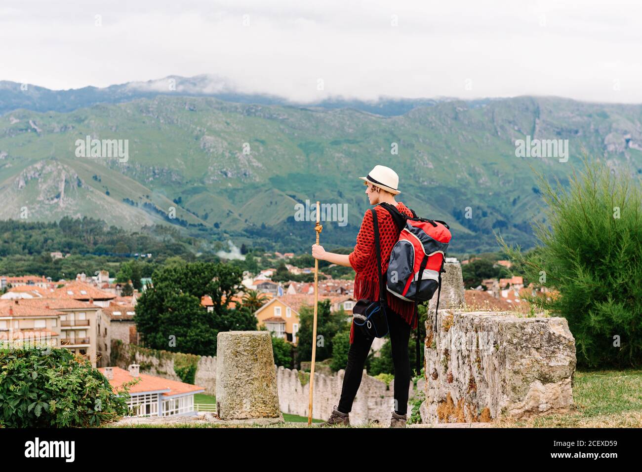 Old backpacker building hi-res stock photography and images - Alamy