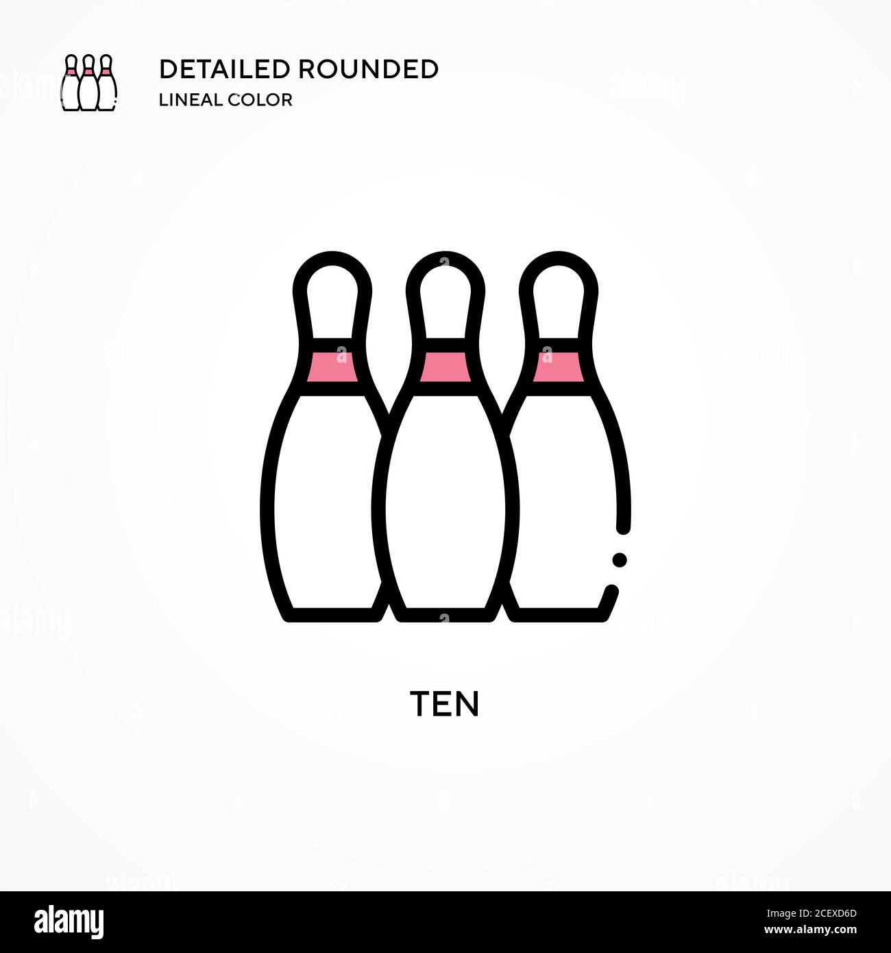 Ten vector icon. Modern vector illustration concepts. Easy to edit and ...